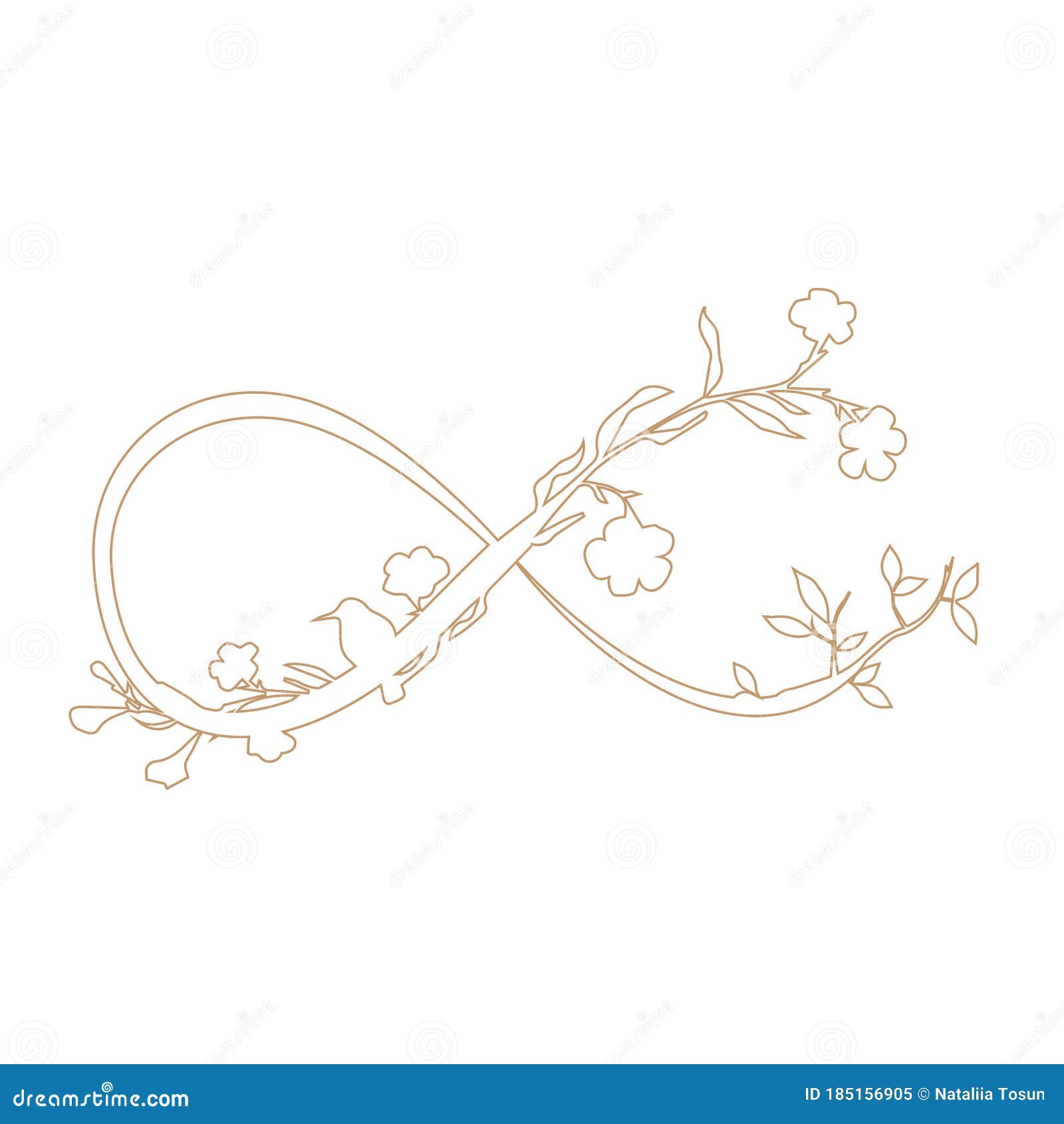 Print Elegant Nature Infinity Sign Vector Illustration Art Stock Vector ...