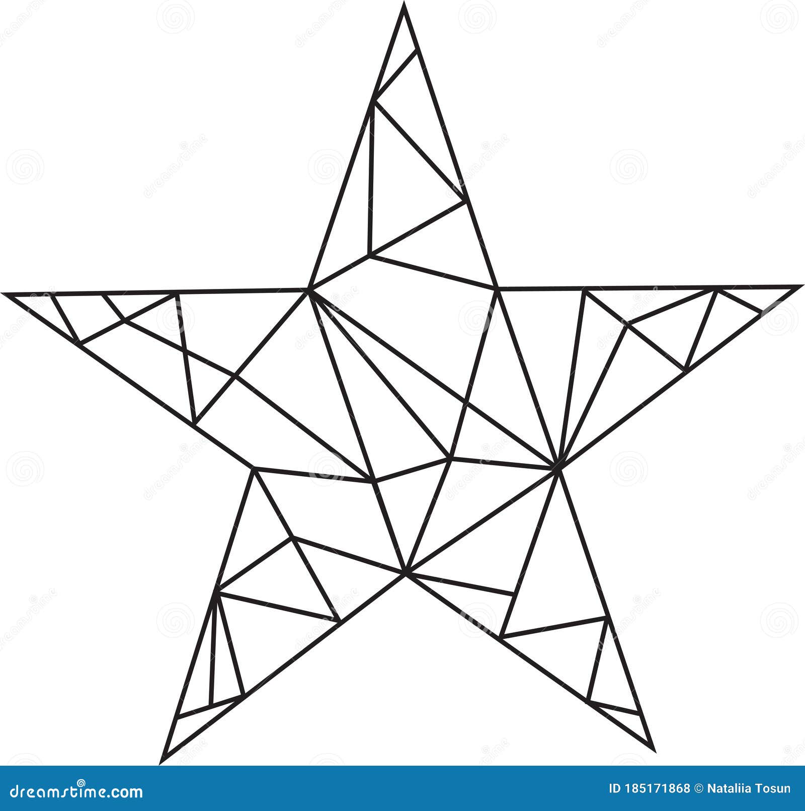 Print Vector Abstract Polygonal Geometric Star Stock Vector ...