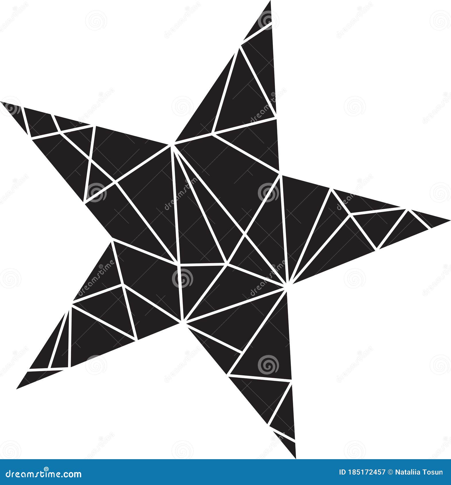 Print Vector Abstract Polygonal Geometric Star Stock Vector ...