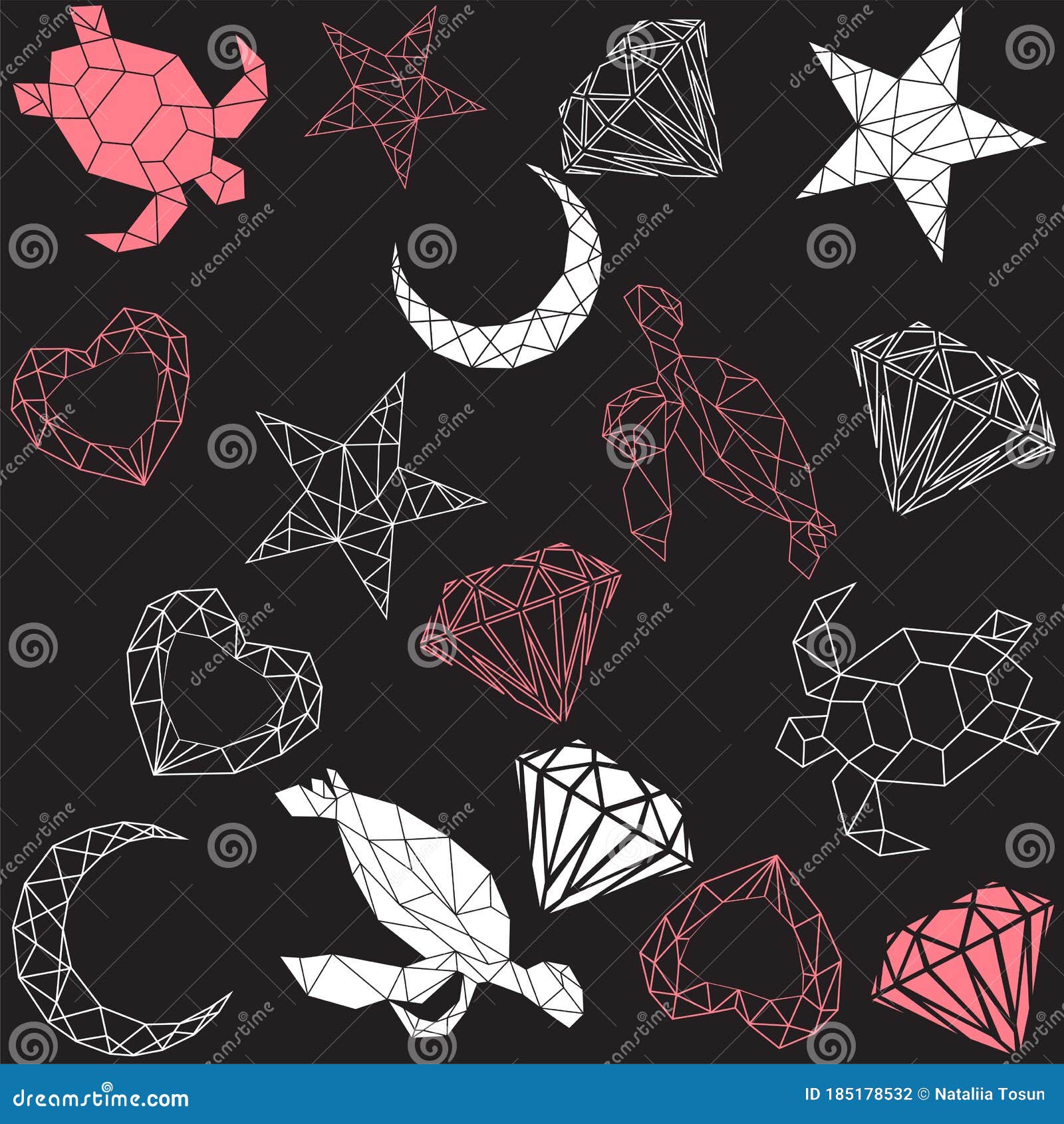 MOON TURTLE Cartoon Space Animal Vector Illustration Set ...