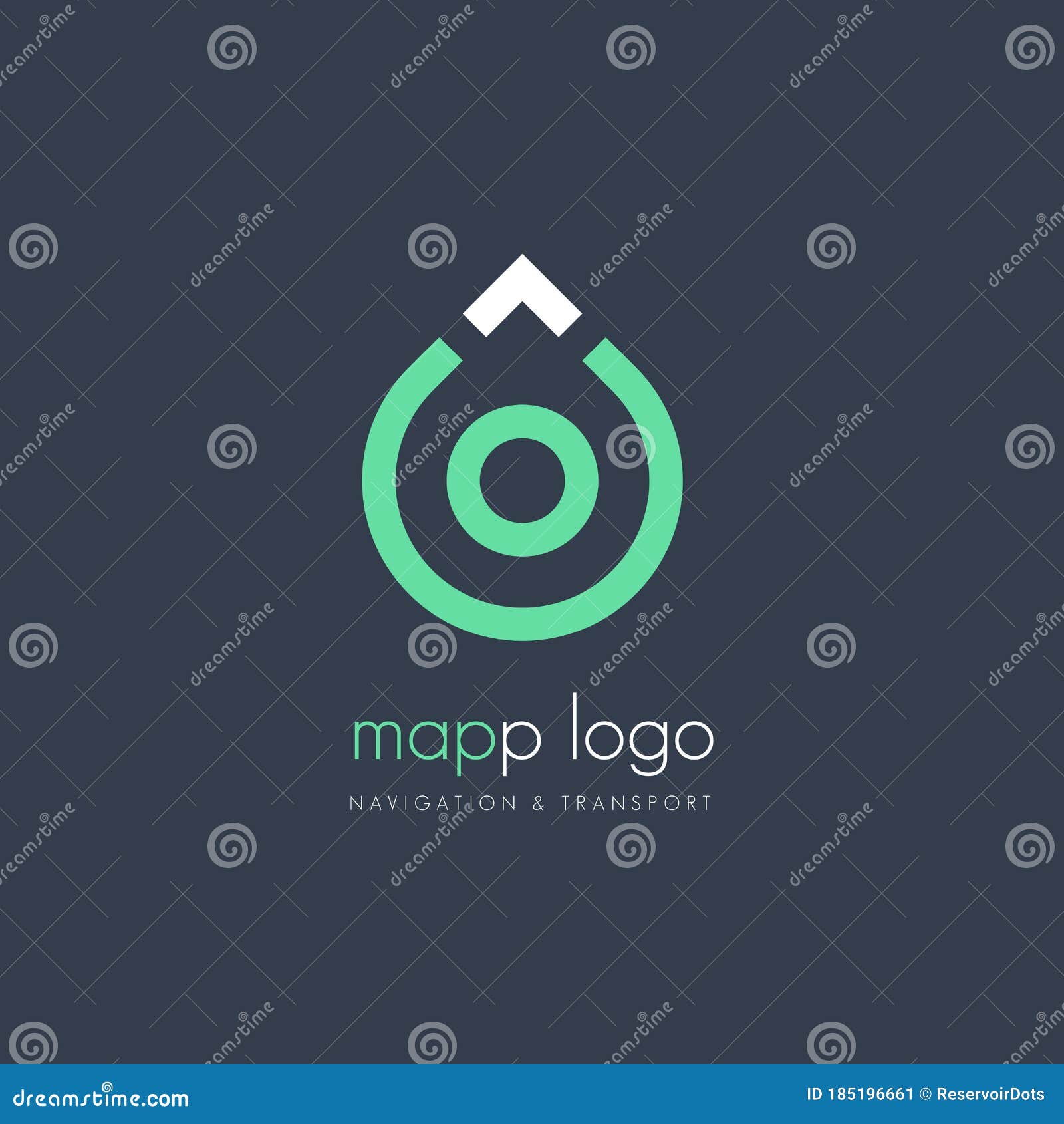 Map Pin Logo Design stock vector. Illustration of flat - 185196661