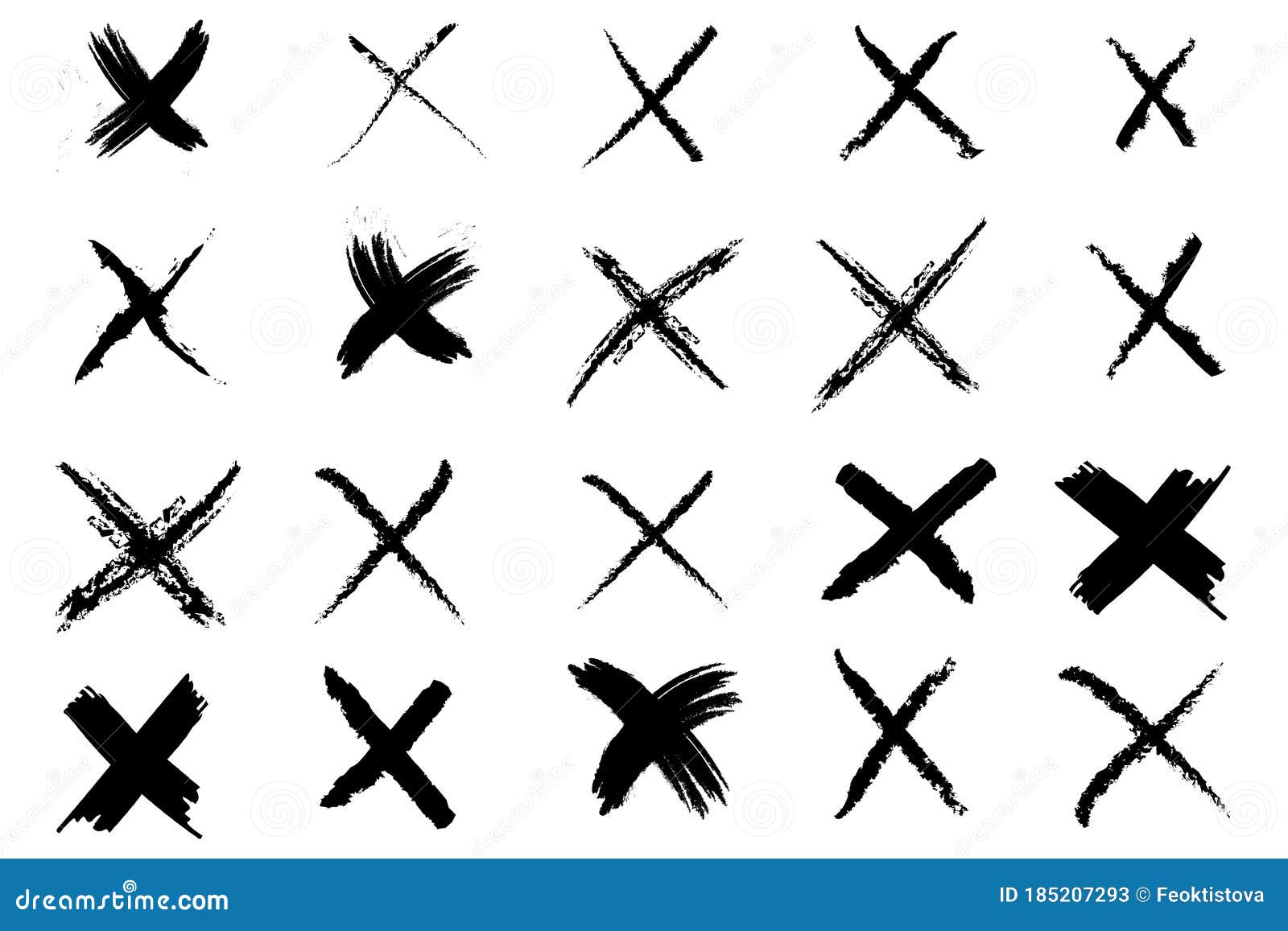 Set Os X or Deny Icons. X Marks. Grunge Letters X. Stock Vector ...