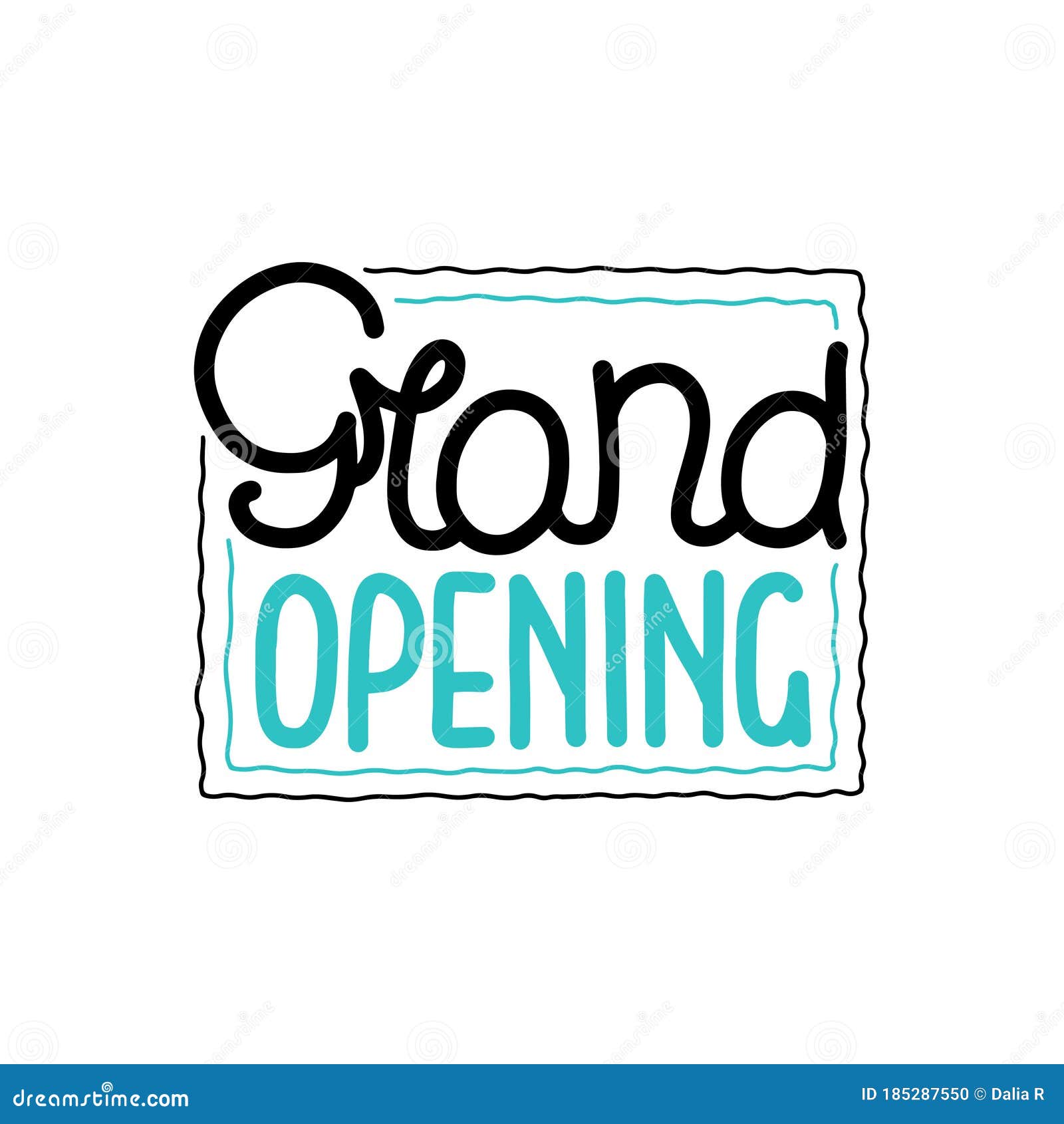 GRAND OPENING Lettering Illustration. Stock Vector - Illustration of ...