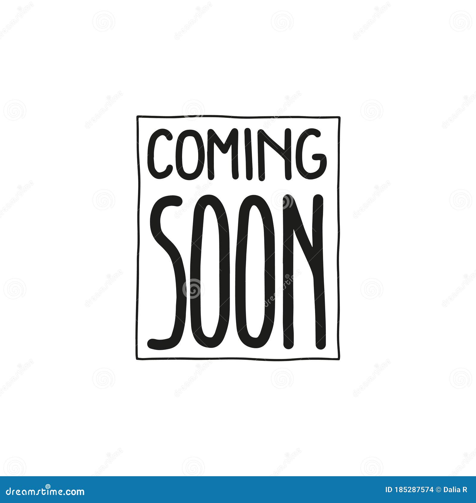 COMING SOON Lettering Illustration. Stock Vector - Illustration of ...