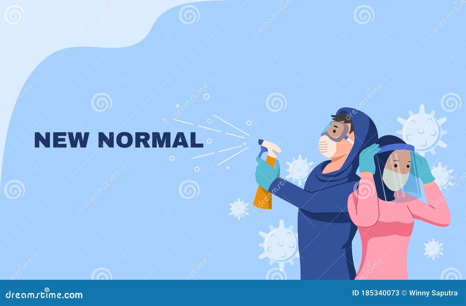 New Normal Concept for Corona Virus Pandemic Stock Vector ...