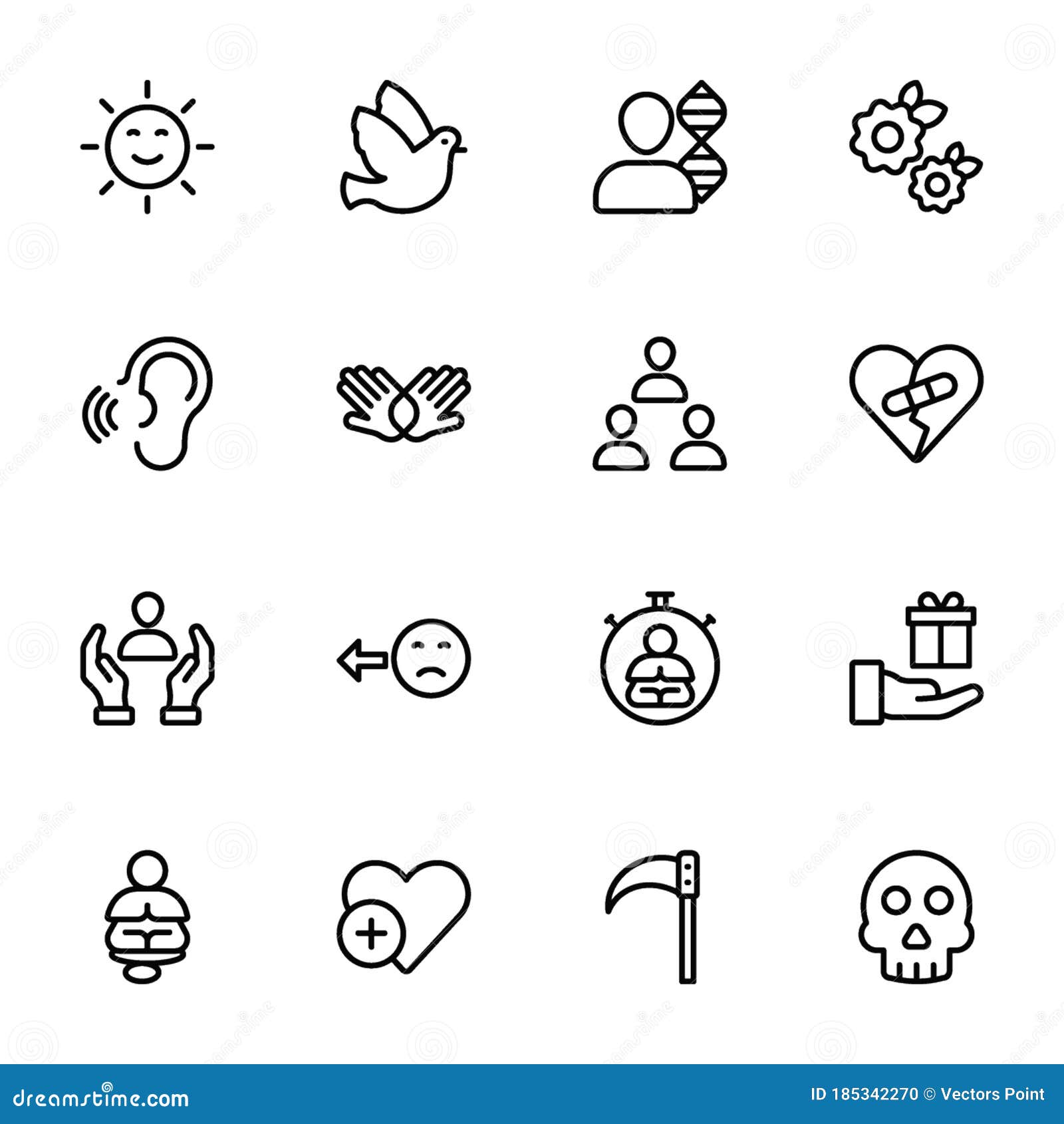 Line Vectors Pack of Life and Death Stock Vector - Illustration of ...