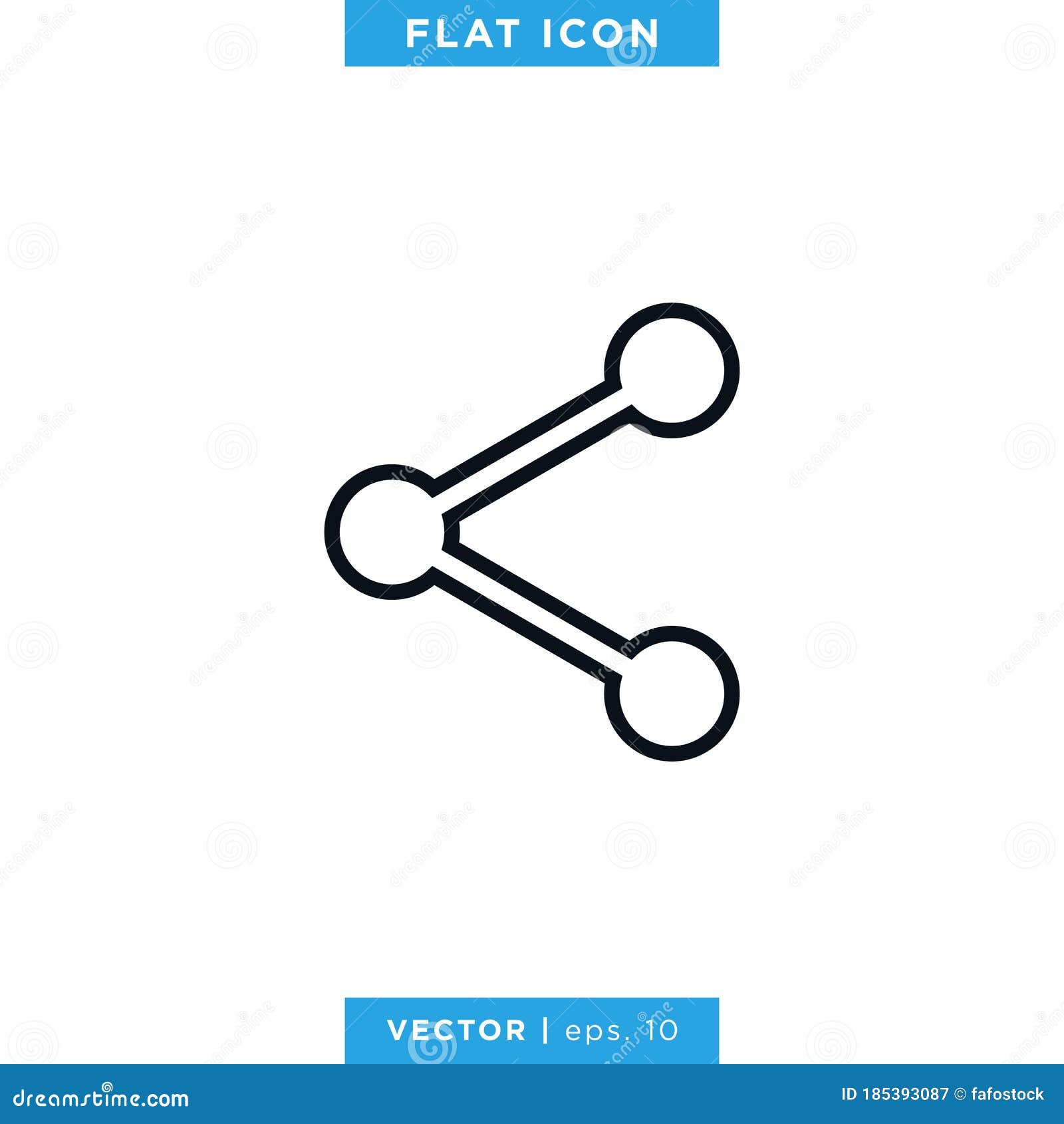 Share Connection Icon Vector Design Template. Editable Stroke Stock ...