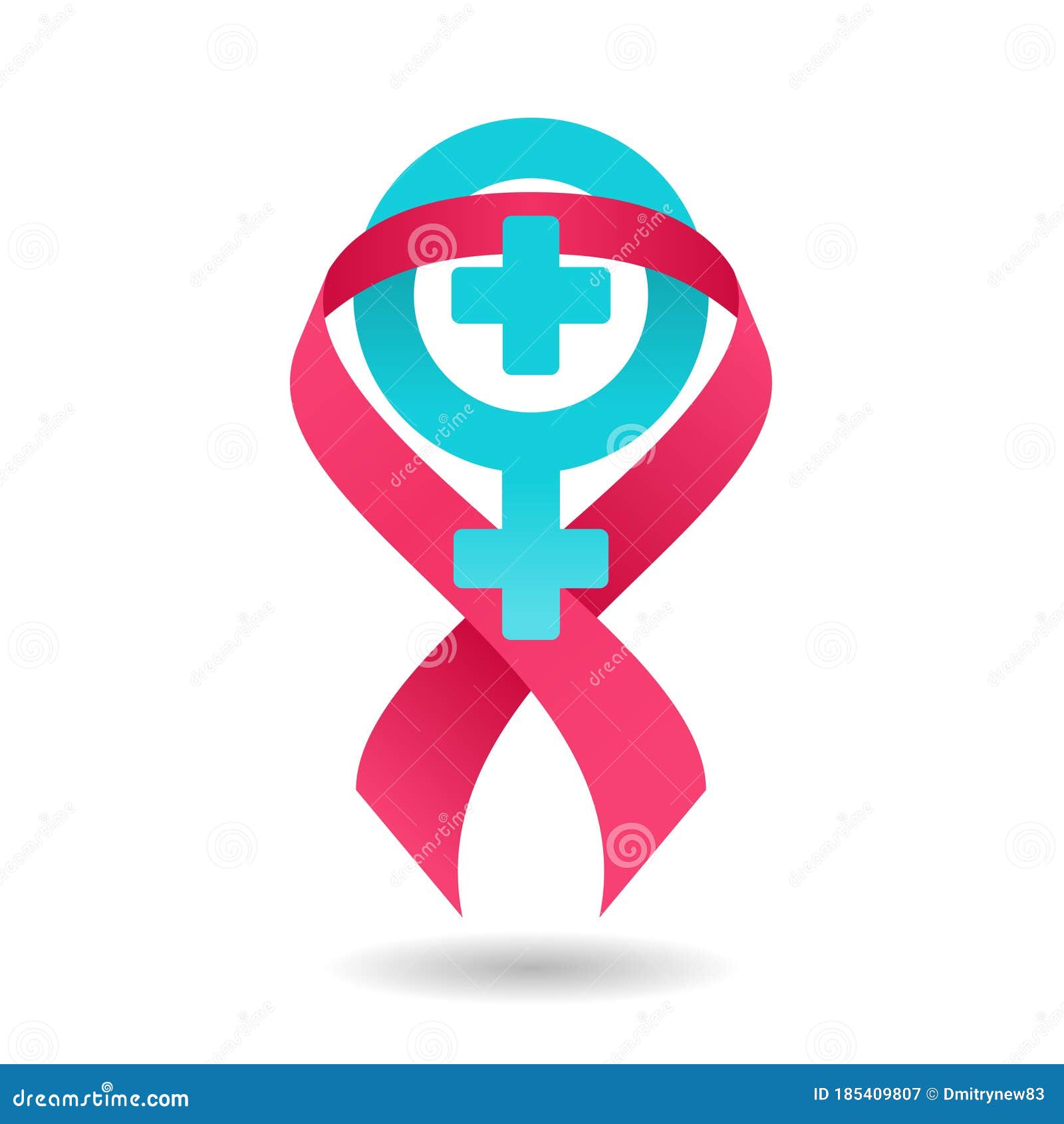 Womens Health Emblem with Ribbon Stock Vector - Illustration of care ...