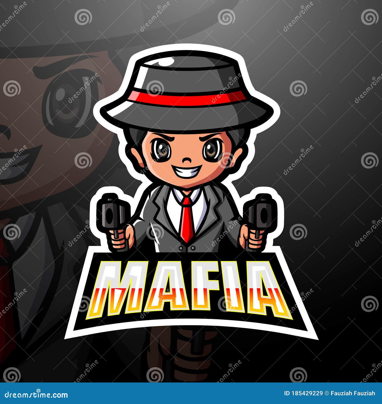 Mafia Mascot Esport Logo Design Stock Vector - Illustration of mascot ...