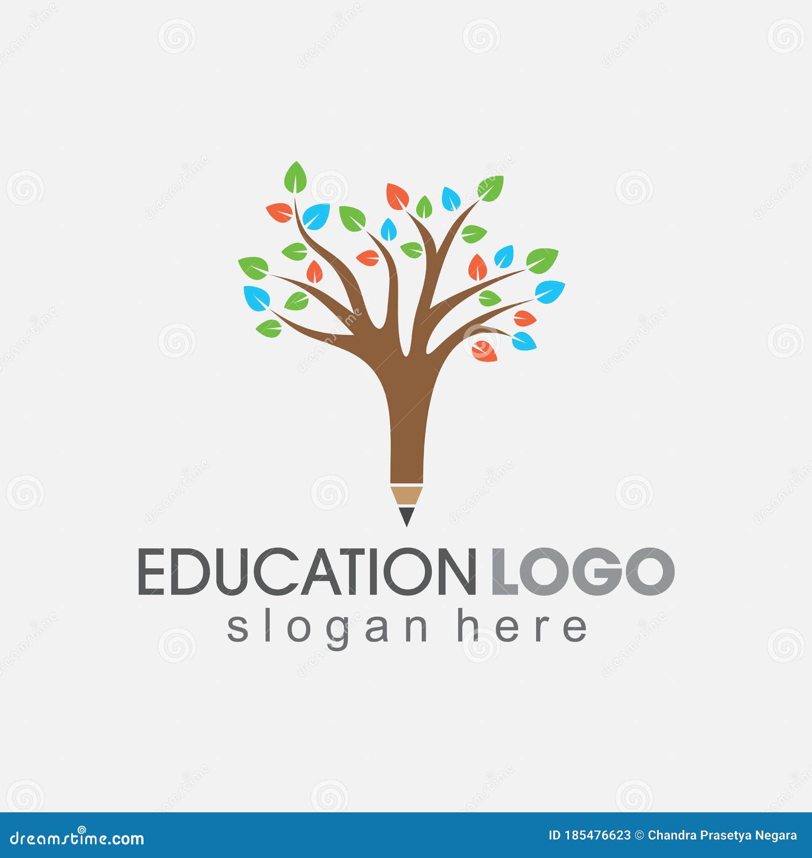 Pencil with Tree Education Logo Template Stock Vector - Illustration of ...