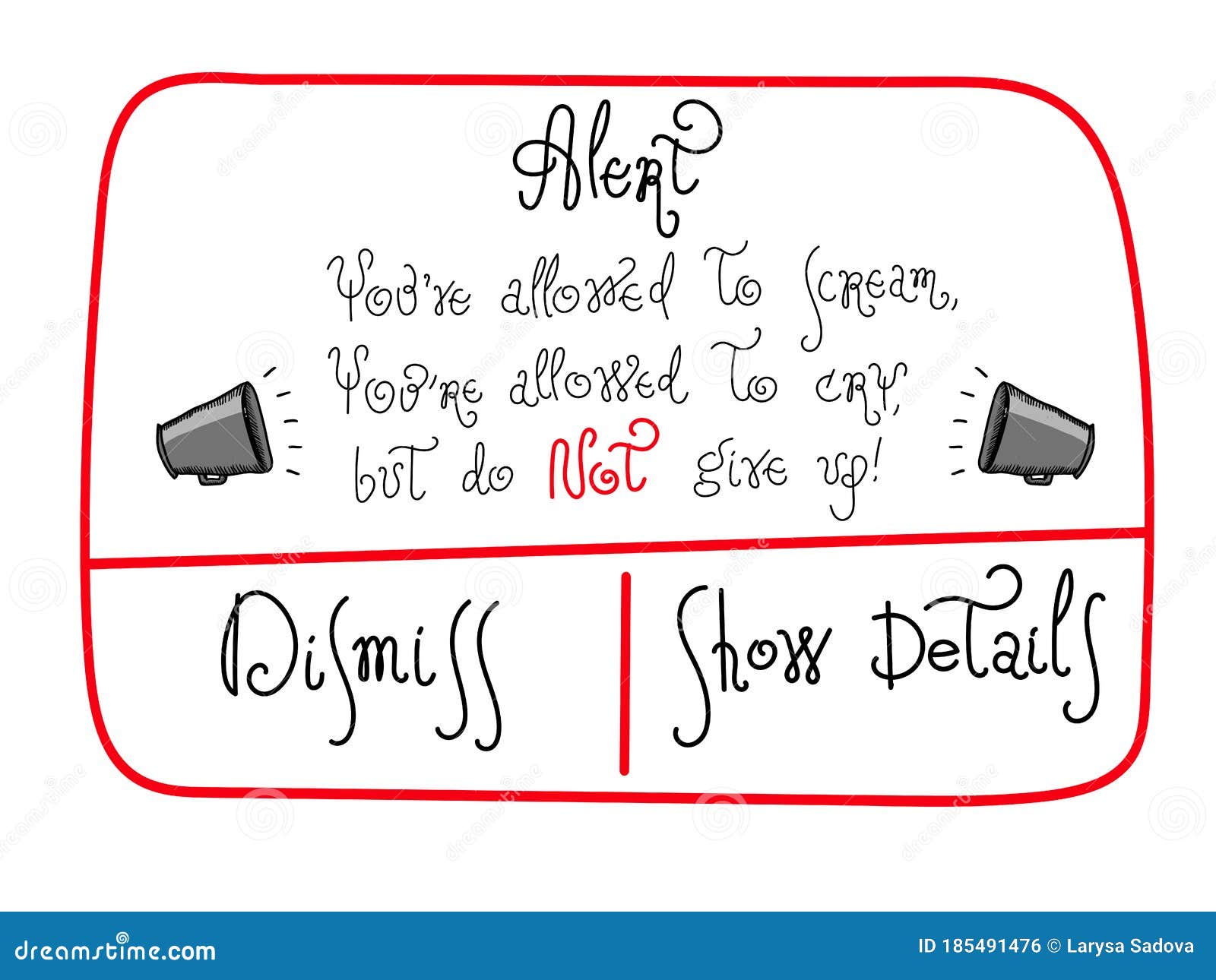 Funny Hand Drawn Vector Motivating Calligraphy Stock Vector ...