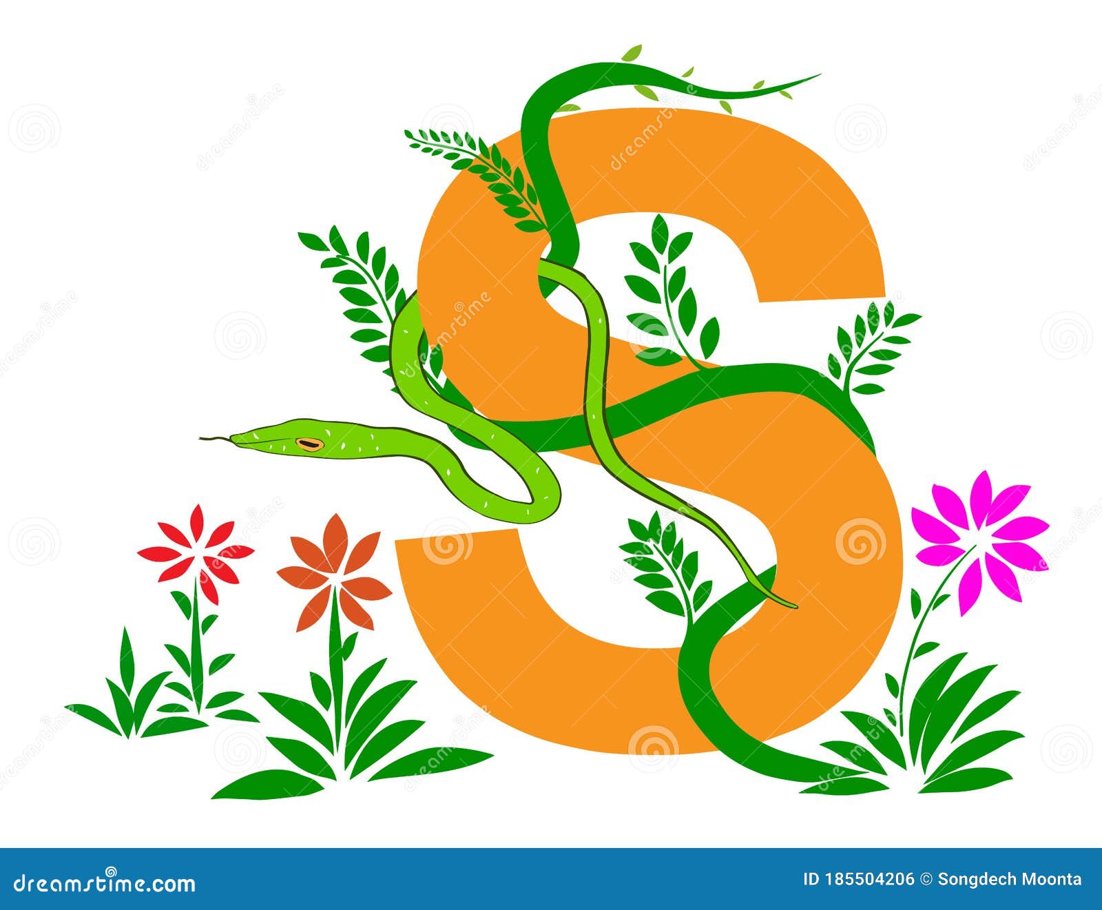 Letter S For Snake Wordmark Logo Icon Vector Logo Template ...