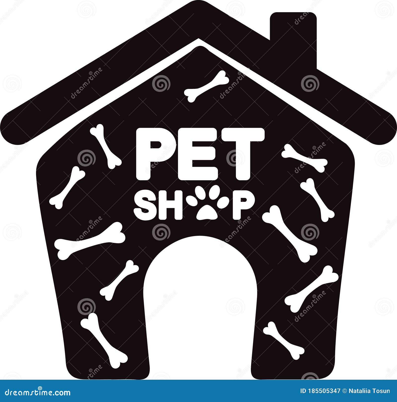 Print Cute Animal Pet Shop, Logo, Vector Illustration Stock Vector ...