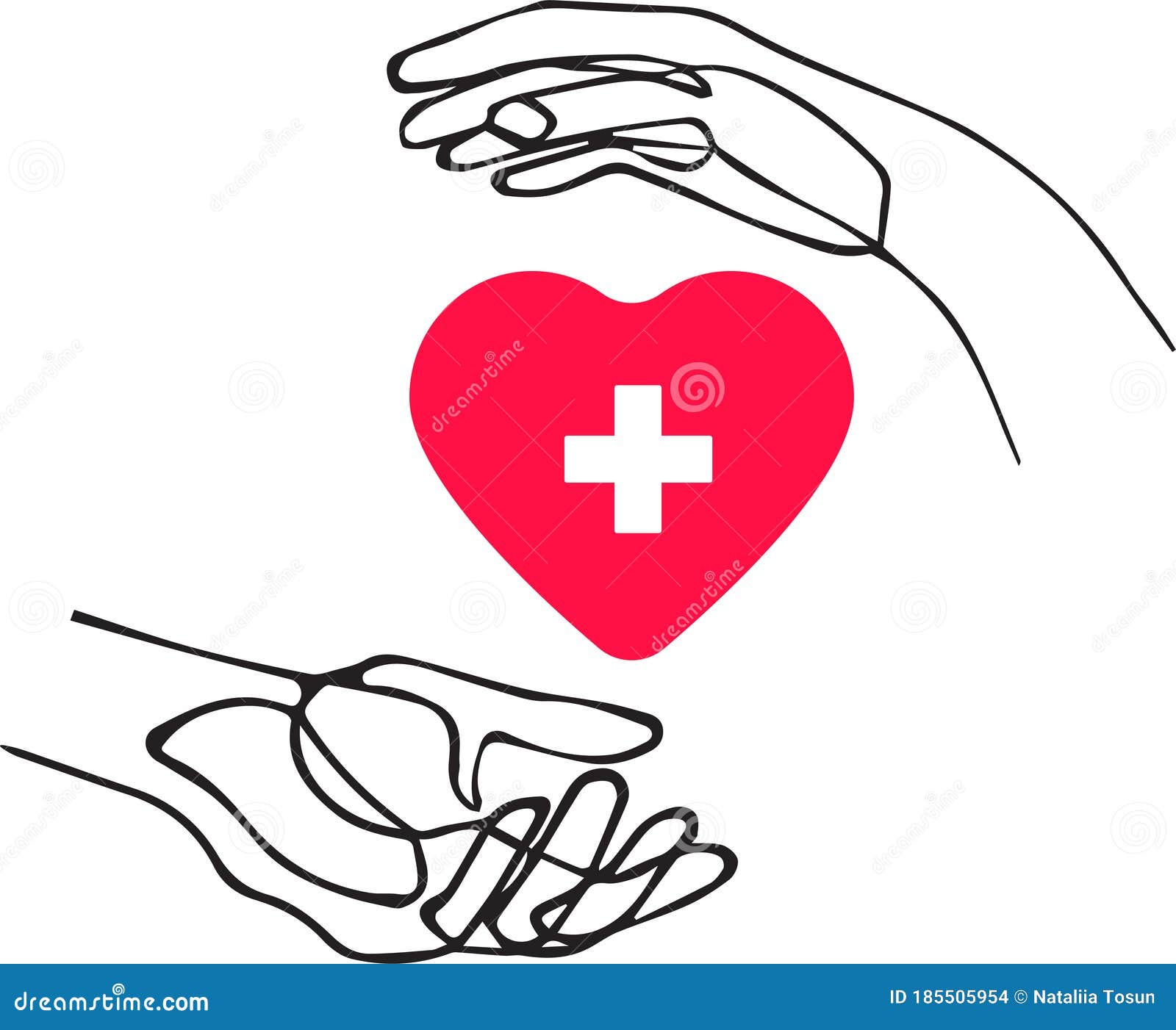 Hands Holding The Cross Cartoon Vector | CartoonDealer.com #75441851