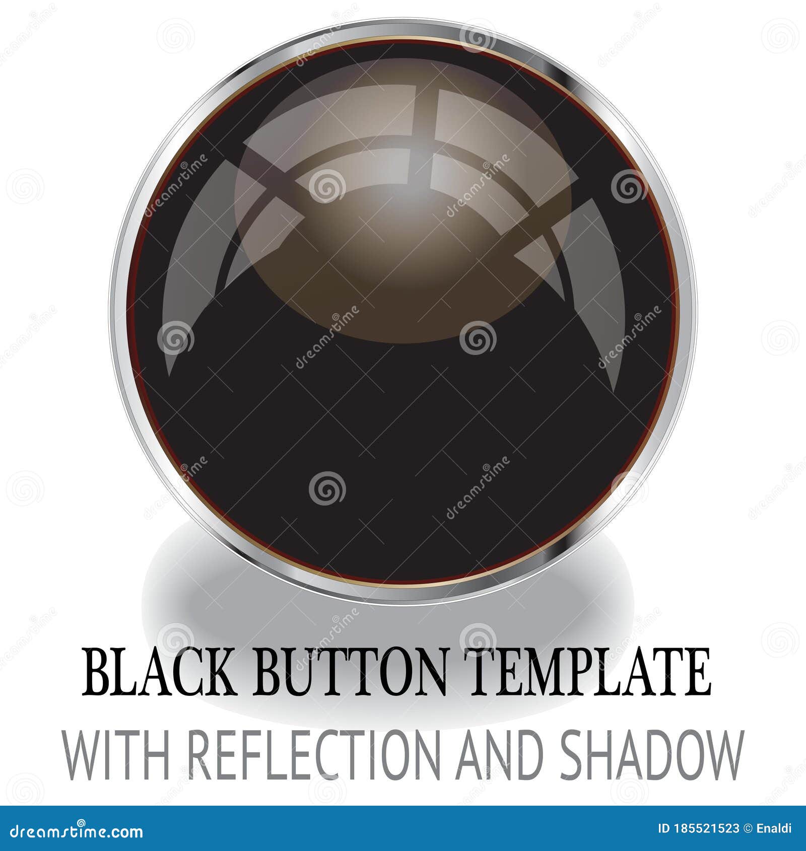 Black Web Button and Icon Template Stock Vector - Illustration of award ...