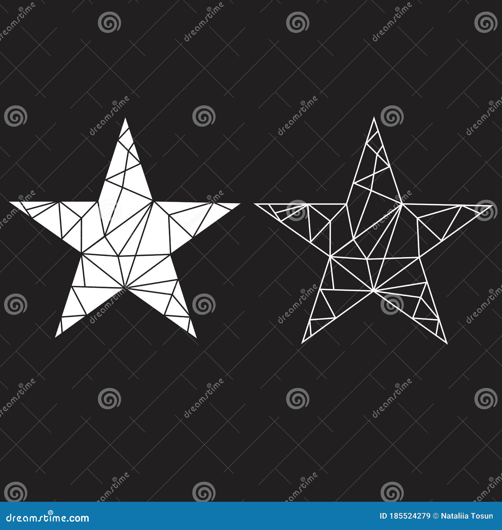 Print Vector Abstract Polygonal Geometric Abstract Star Stock Vector ...