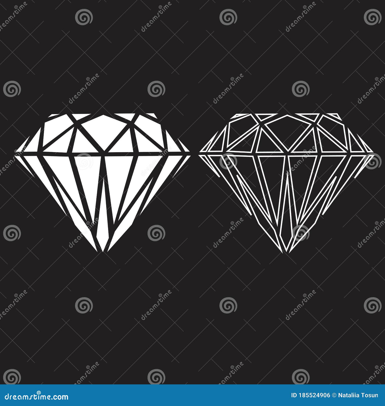 Print Vector Abstract Polygonal Geometric Abstract Diamond Rocks Stock ...