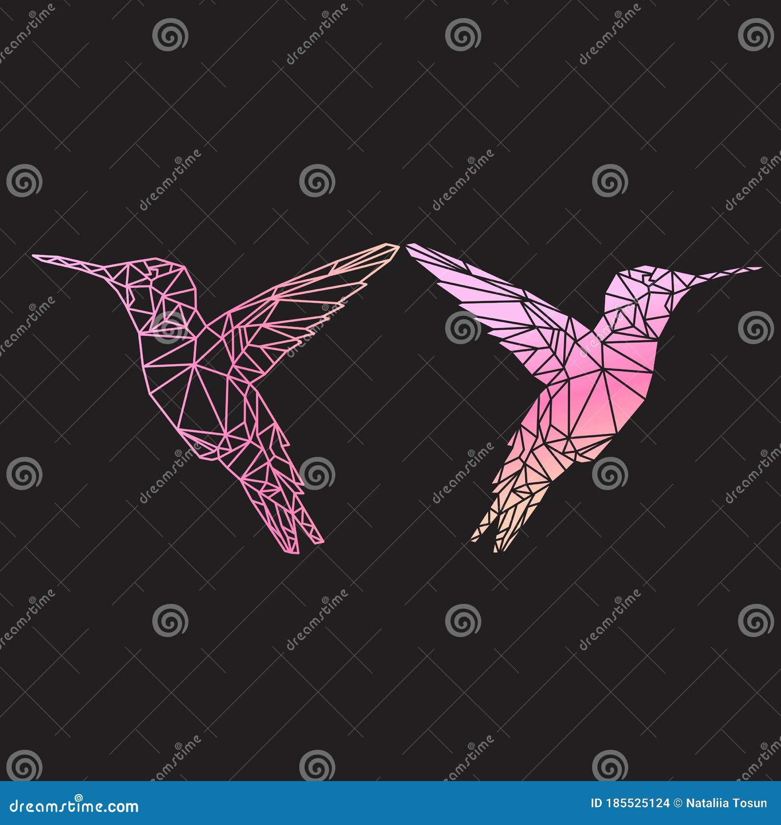 Print Vector Abstract Polygonal Geometric Abstract Bird Stock Vector ...