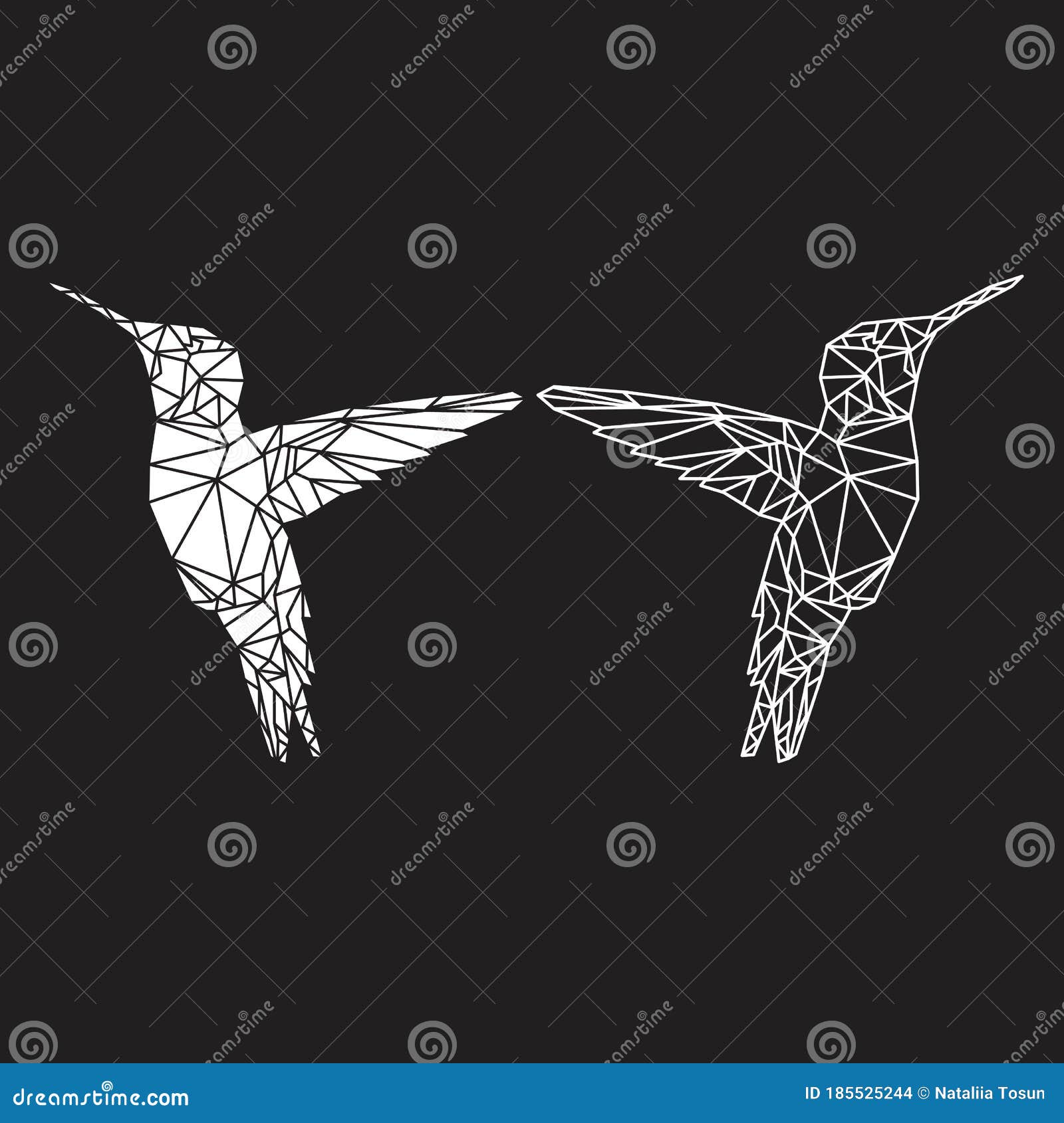 Print Vector Abstract Polygonal Geometric Abstract Bird Stock Vector ...