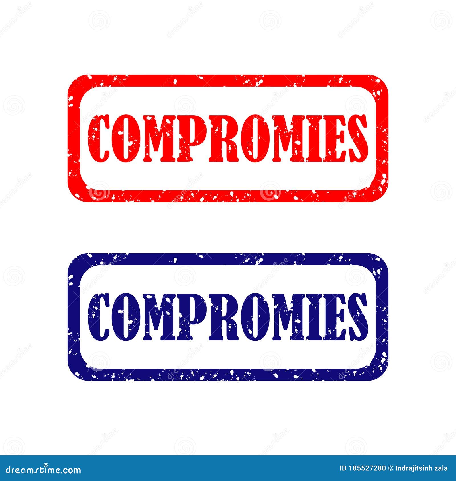 Set of Stamps with Text Compromise, Vector Illustration Stock Vector ...