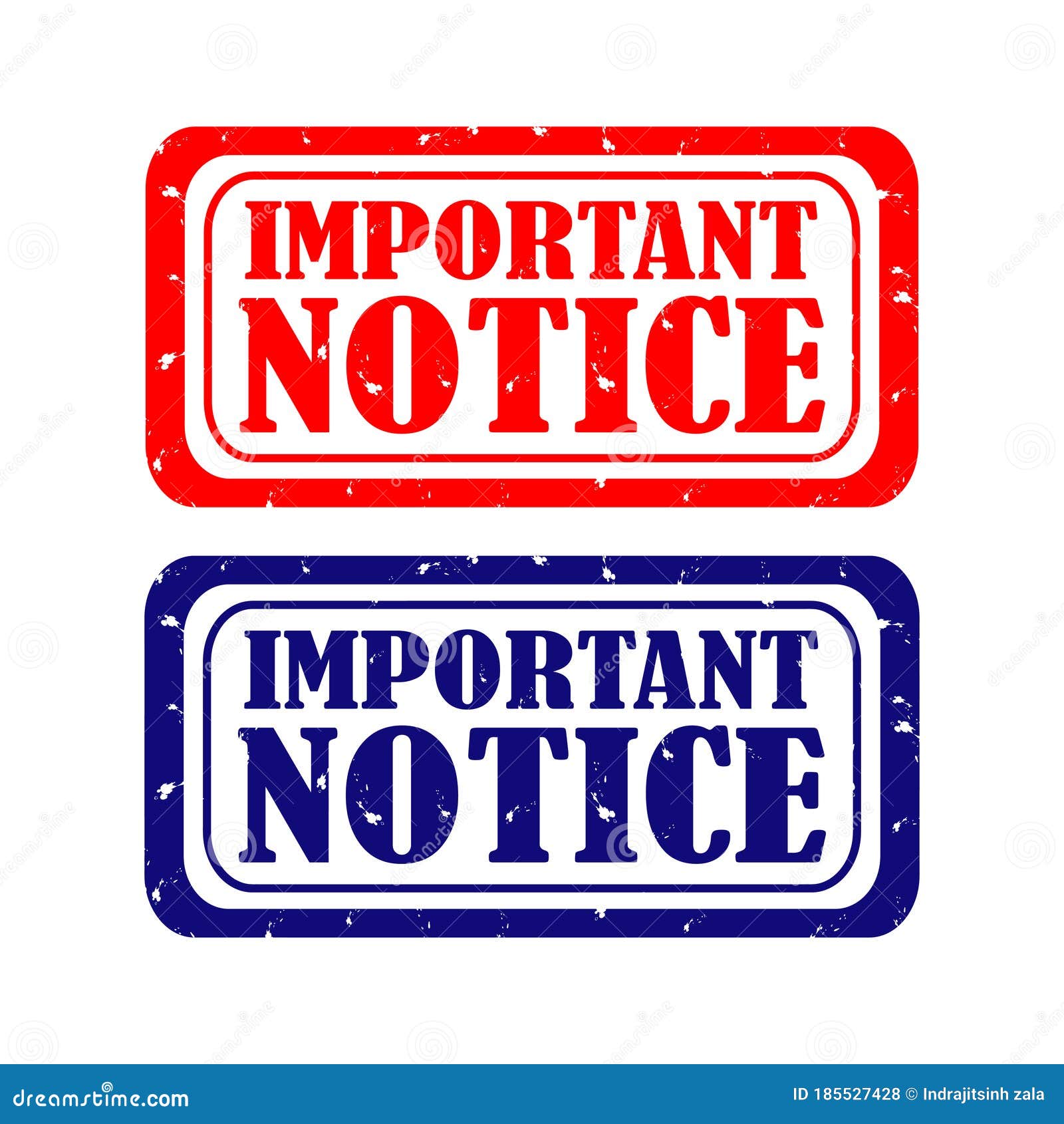 Important Notice Rubber Stamp Cartoon Vector | CartoonDealer.com #83356363