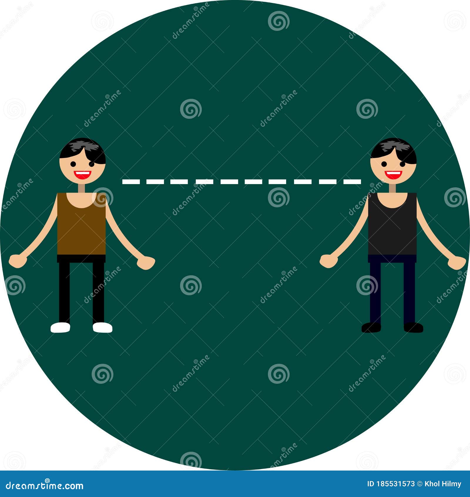 Illustartion Vector Graphic of Orders To Keep a Distance between One ...