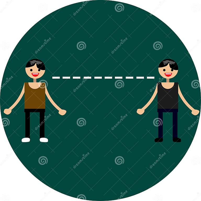 Illustartion Vector Graphic of Orders To Keep a Distance between One ...