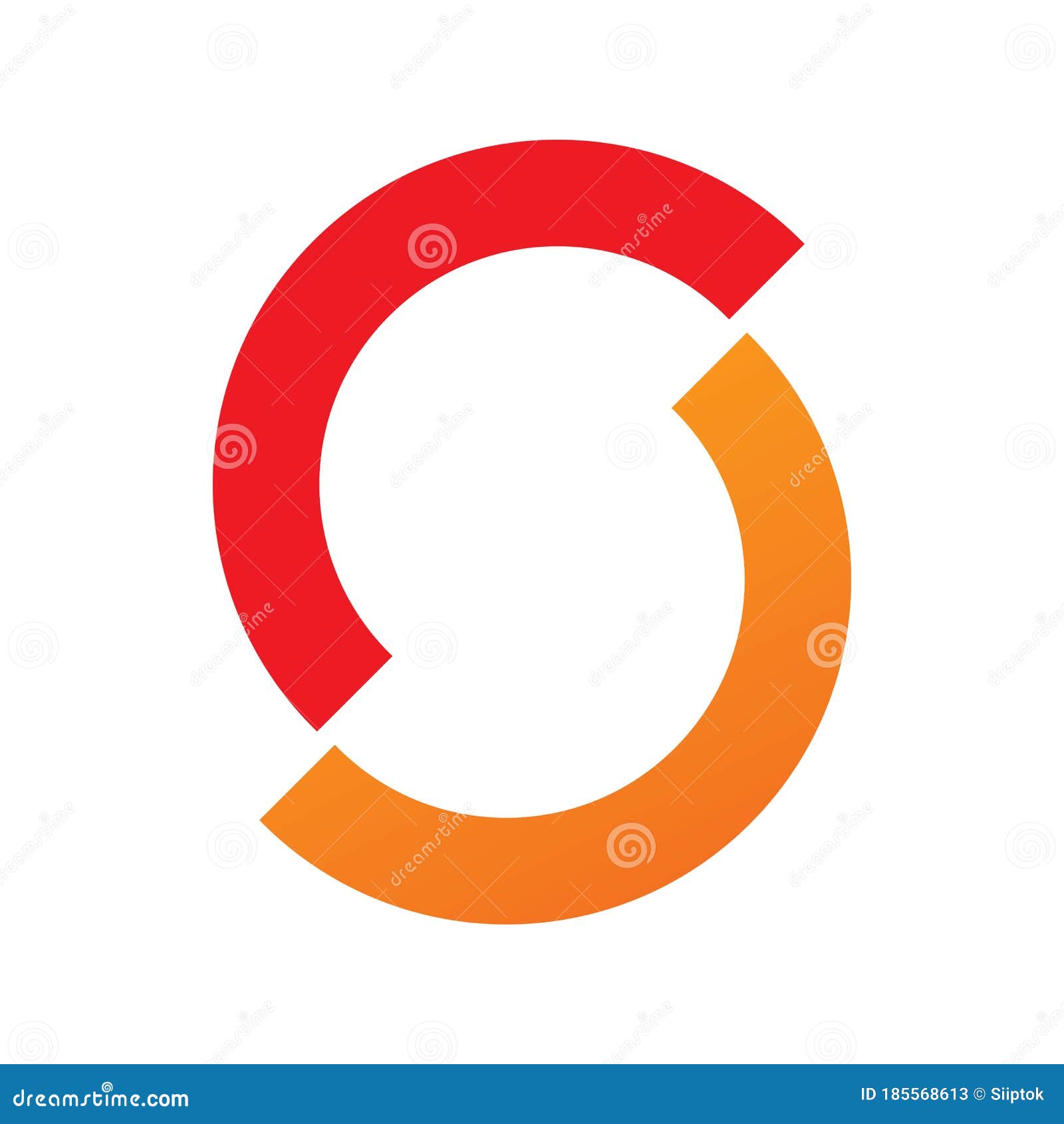 Full Color Circle Letter S Logo Design Stock Vector - Illustration of ...