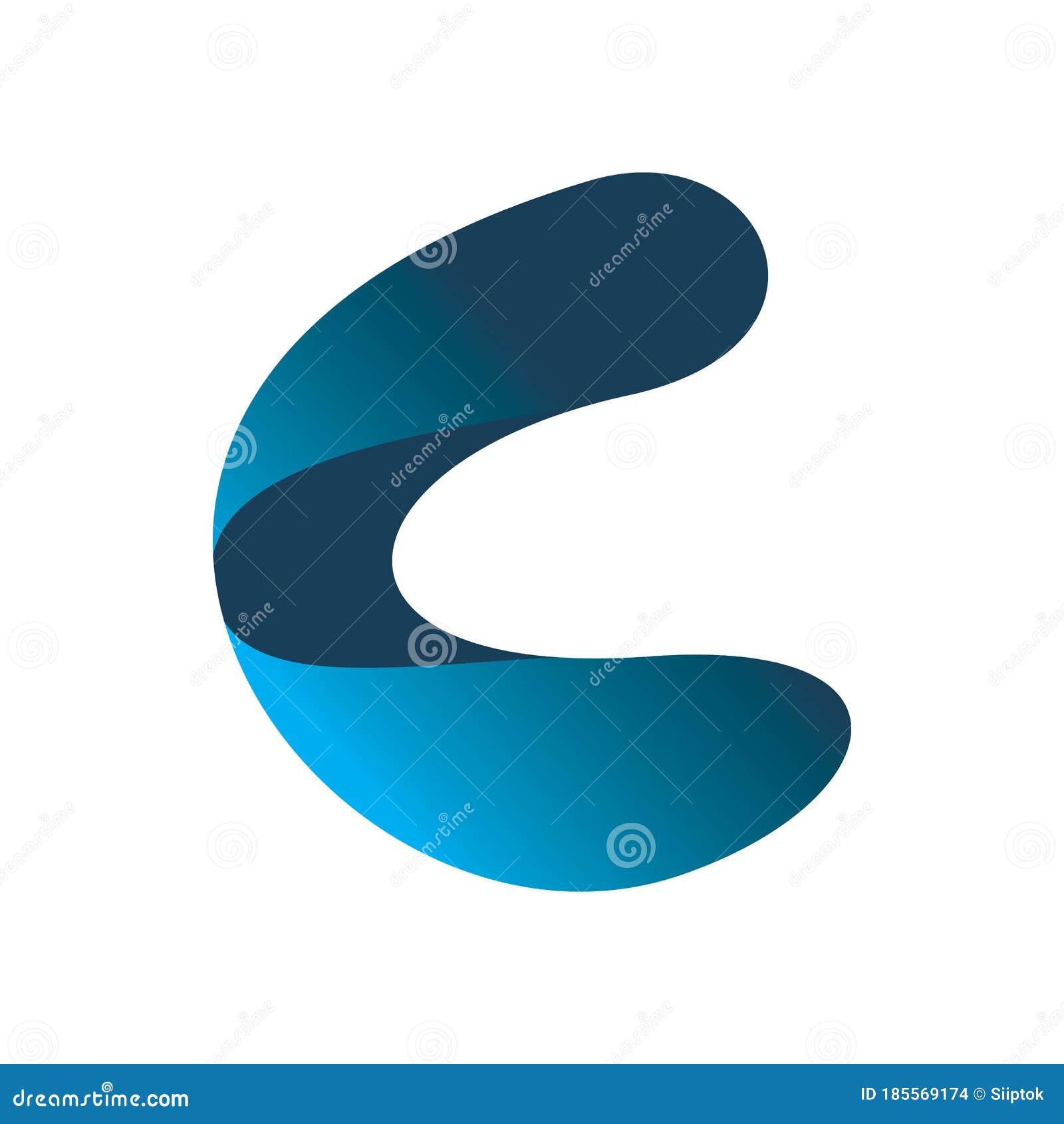 Blue Color Letter C Logo Design Stock Vector - Illustration of letter ...