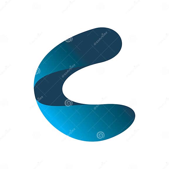 Blue Color Letter C Logo Design Stock Vector - Illustration of letter ...