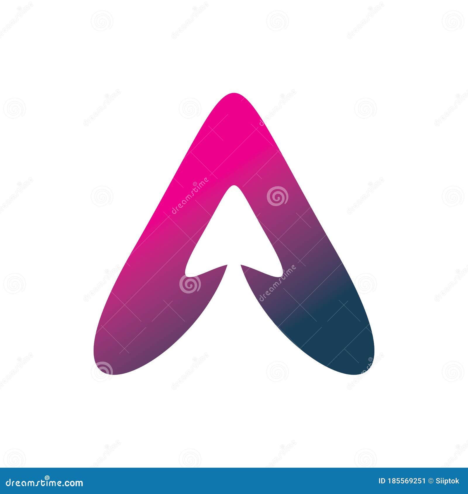 Full Color Triangle Arrow Aero Logo Design Stock Vector - Illustration ...