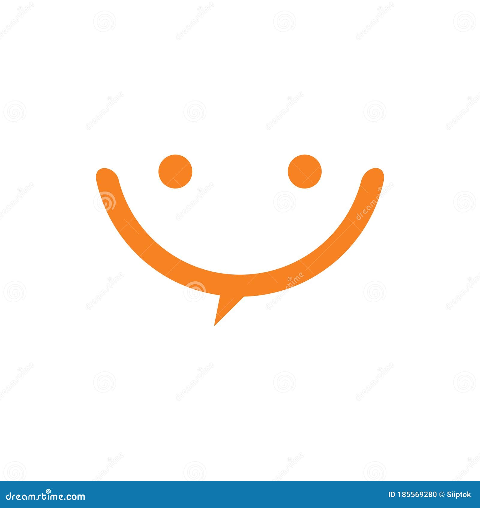 Happy Face Smile Chat Logo Design Stock Vector - Illustration of high ...