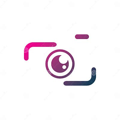 Modern Full Color Line Camera Lens Eye Logo Design Stock Vector ...