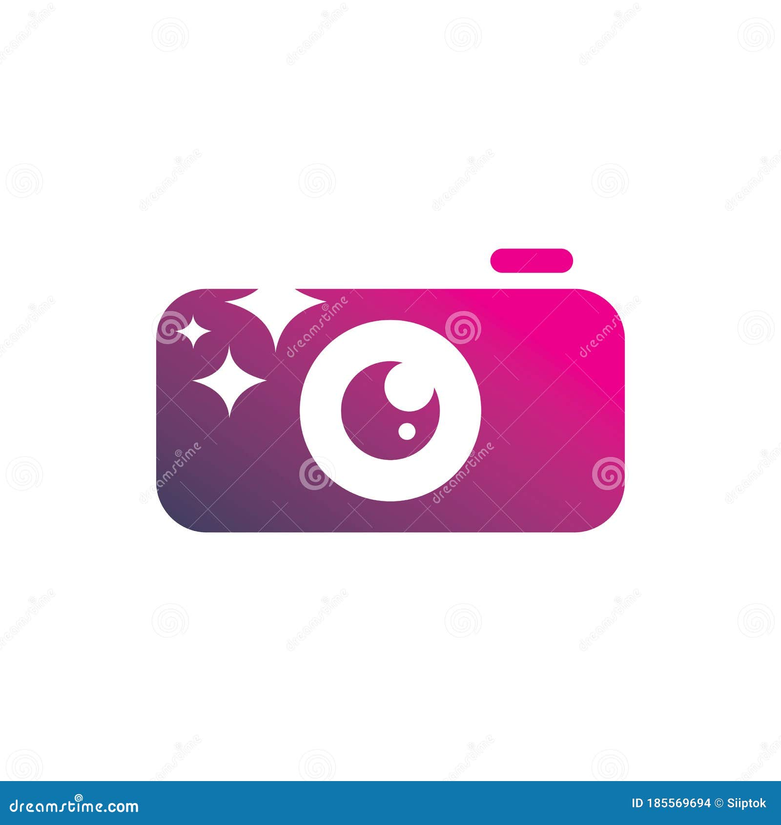 Full Color Star Camera Lens Photography Logo Design Stock Vector ...