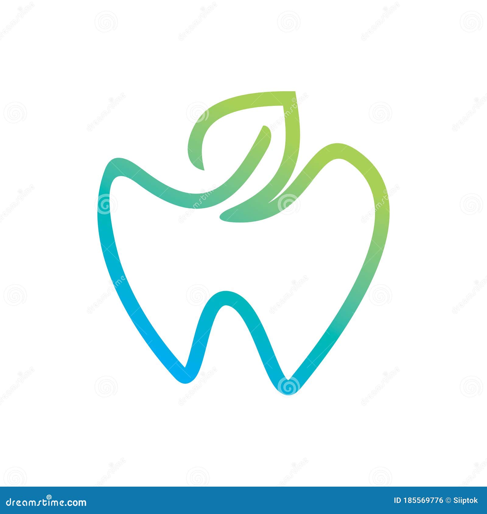 Green Nature Dentist Tooth Medical Doctor Logo Design Stock Vector ...