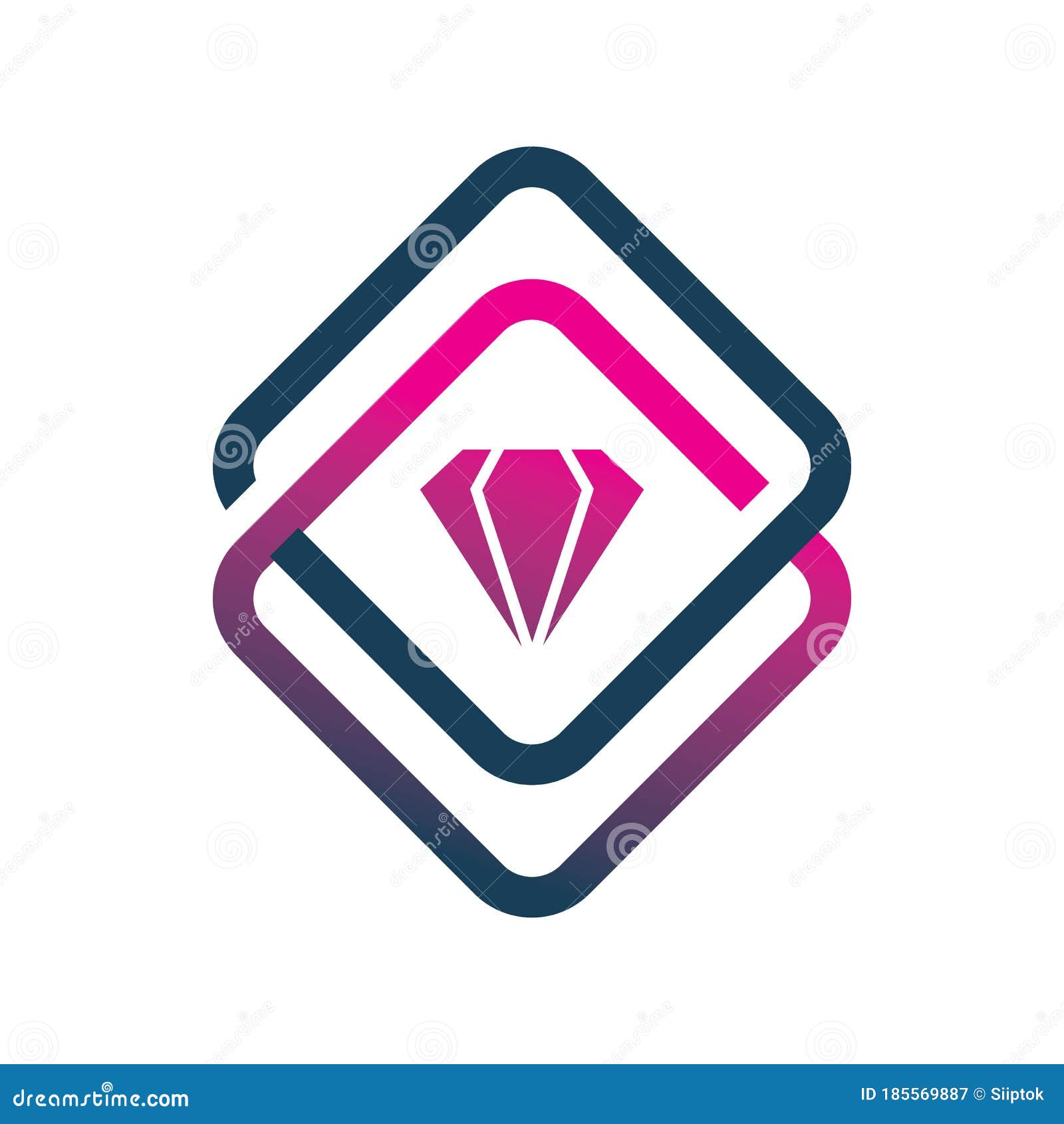 Modern Infinity Diamond Color Line Logo Design Stock Vector ...