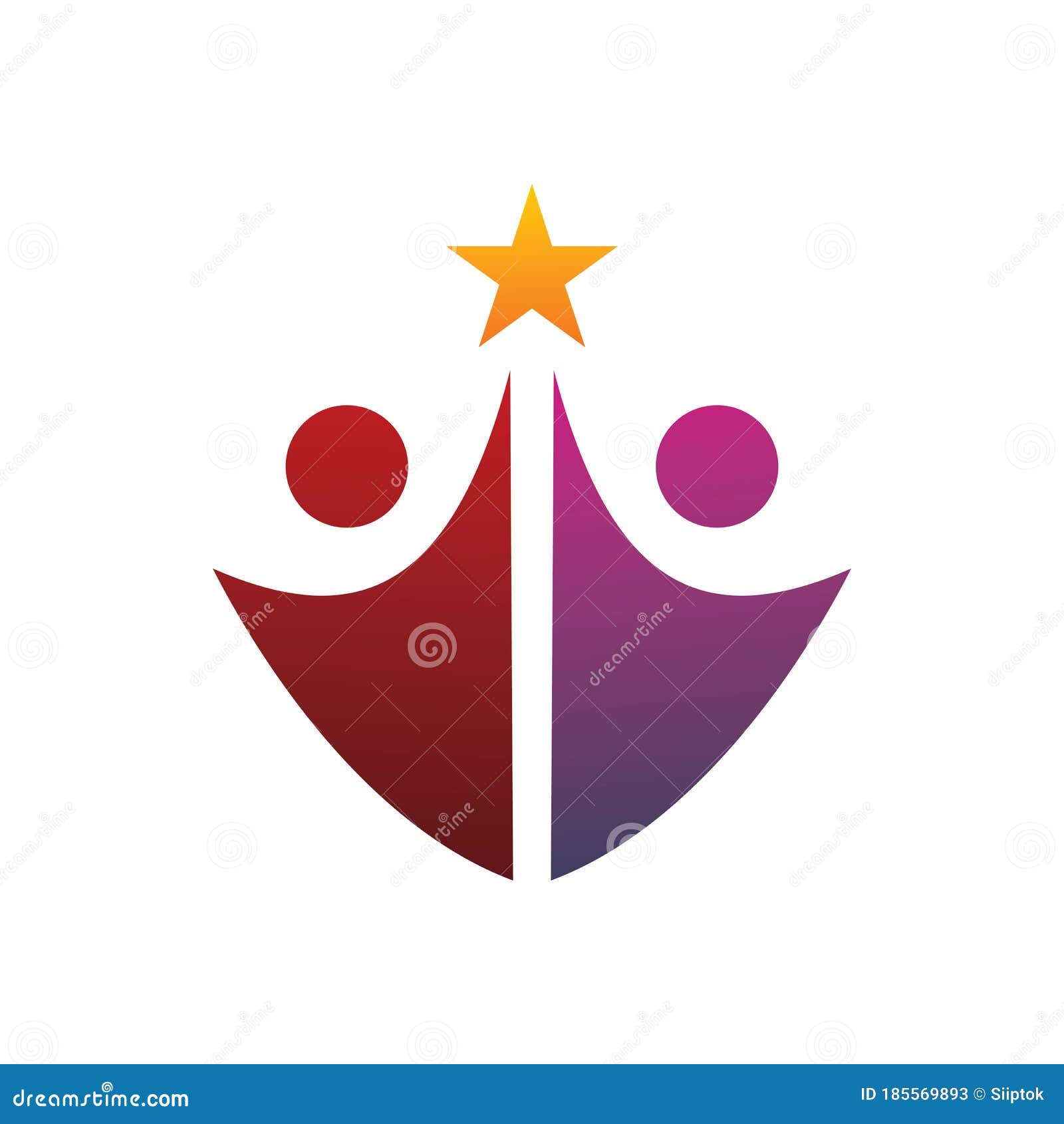 Group People Healthy Active Star Logo Design Stock Vector ...