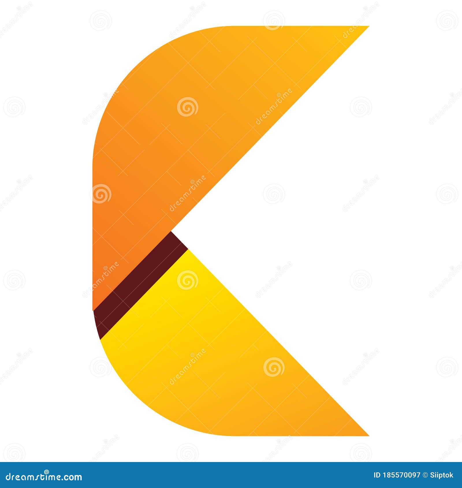 Unique Shape Part Creative Color Letter C K Logo Design Stock Vector ...