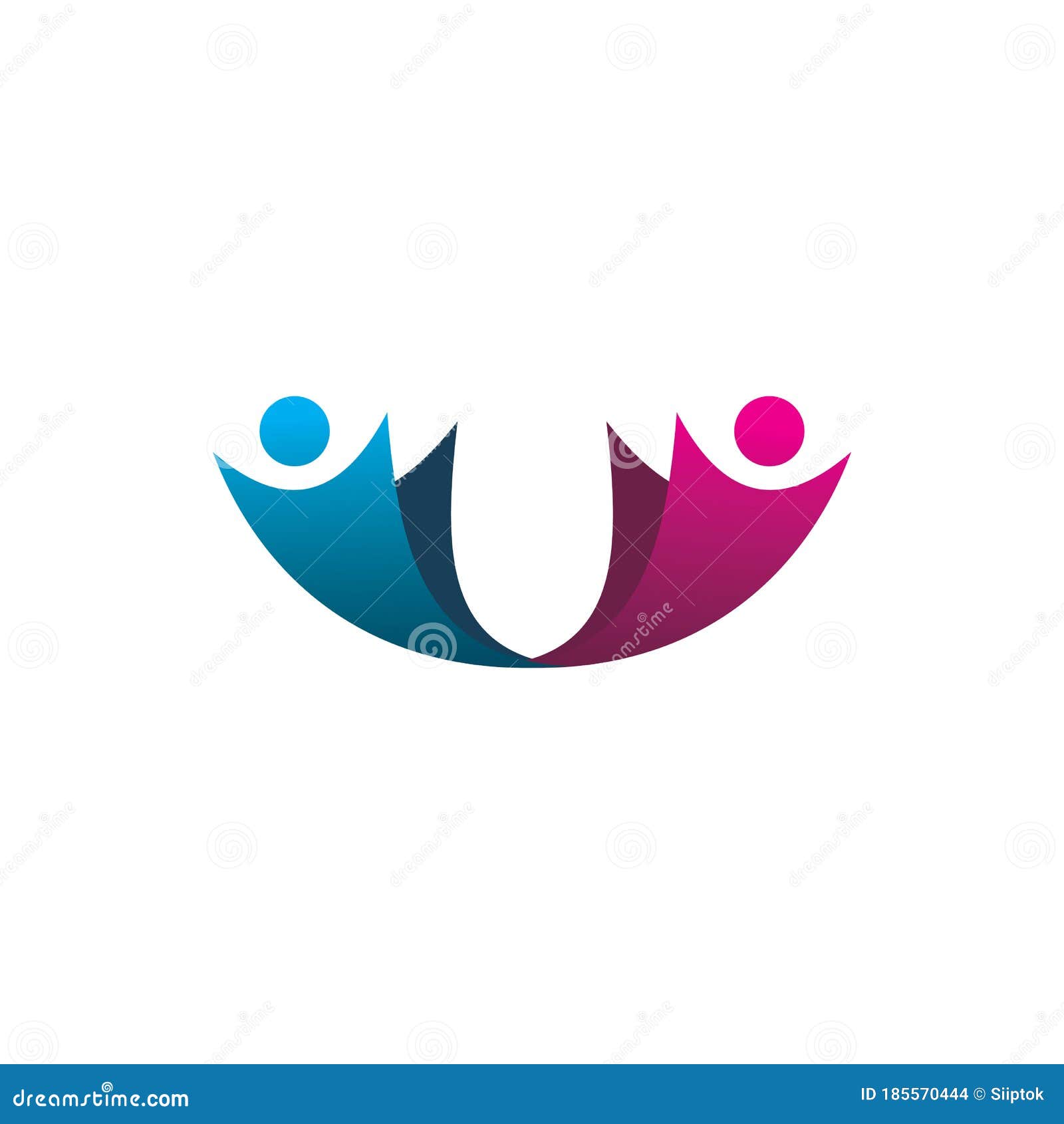 Full Color People Group Team Logo Design Stock Vector - Illustration of ...