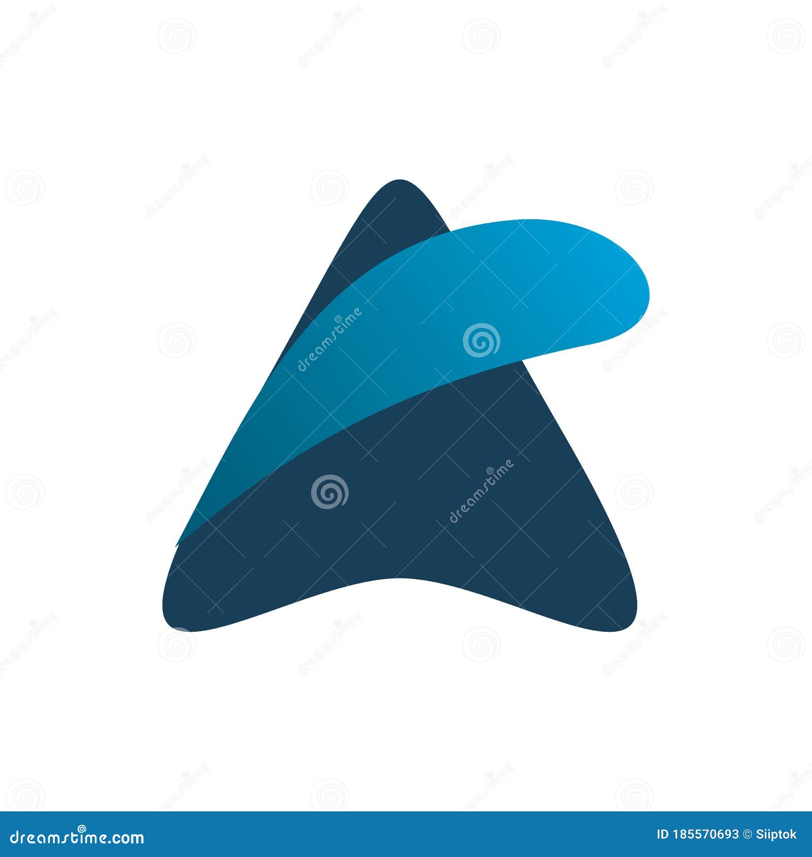 Triangle Arrow Blue Water Fluid Logo Design Stock Vector - Illustration ...