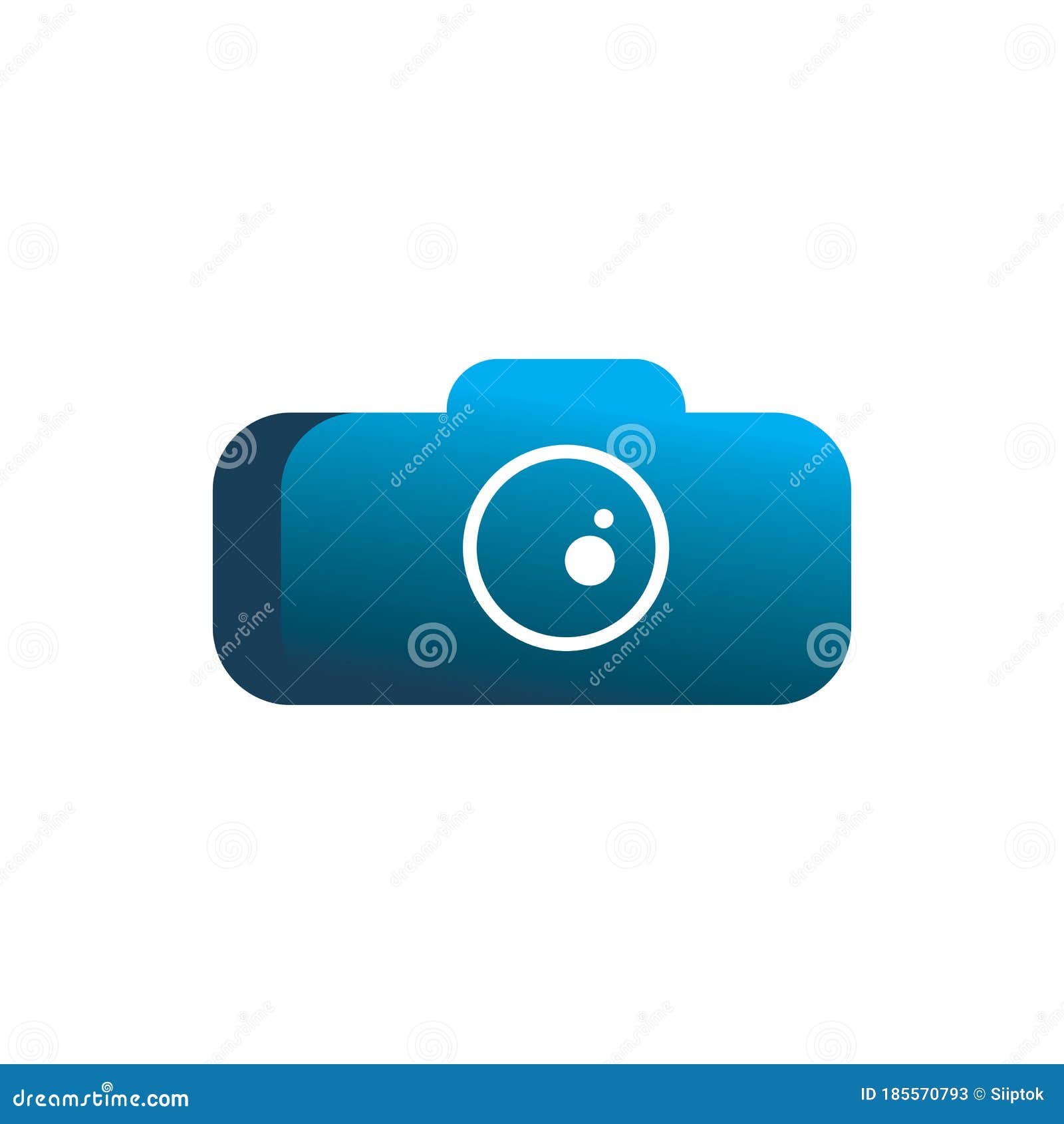 Blue Color Photography Camera Lens Shape Logo Design Stock Vector ...