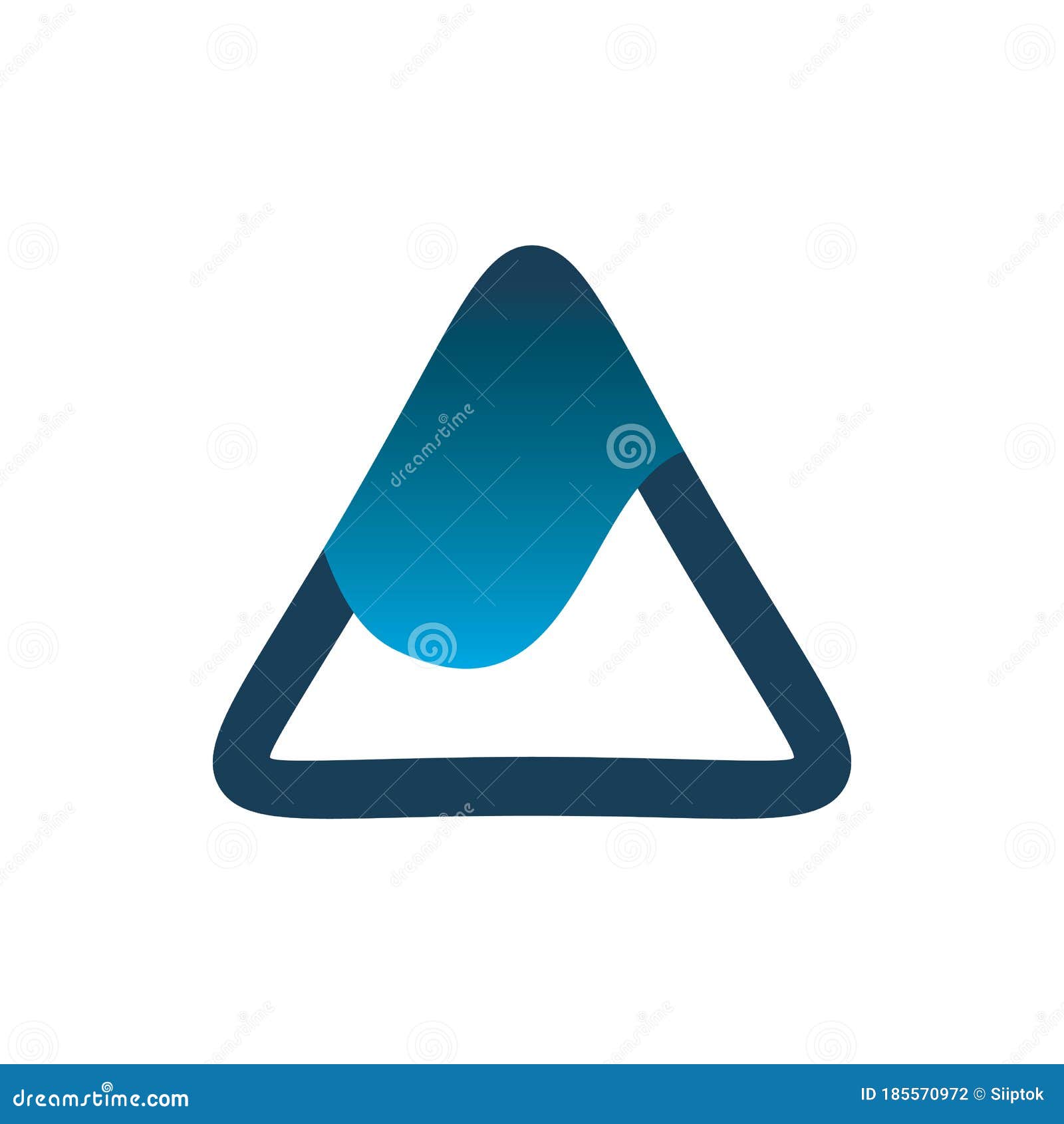 Blue Triangle Fluid Logo Design Stock Vector - Illustration of design ...