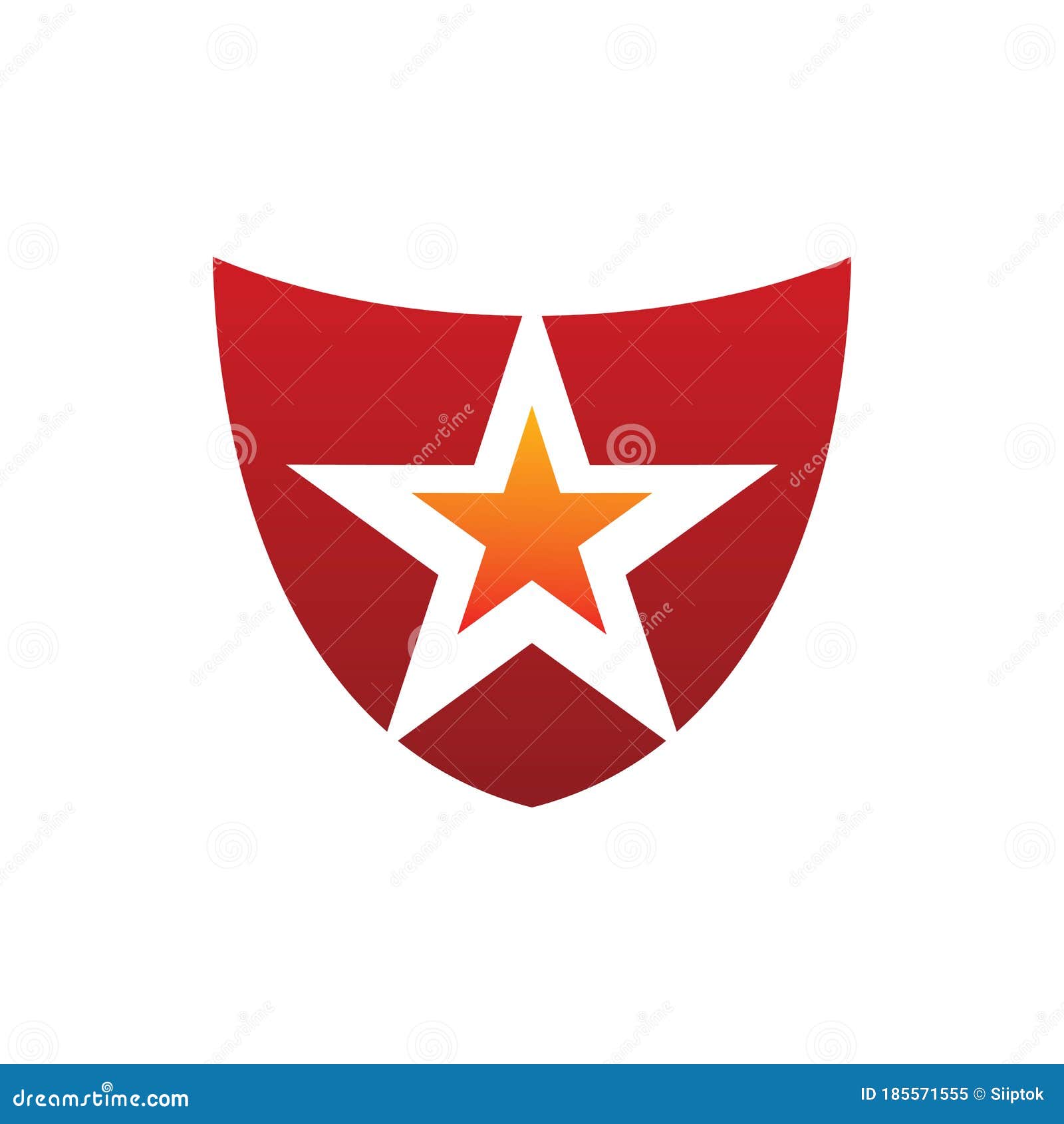 Red Secure Shield Star Motion Logo Design Stock Vector - Illustration ...