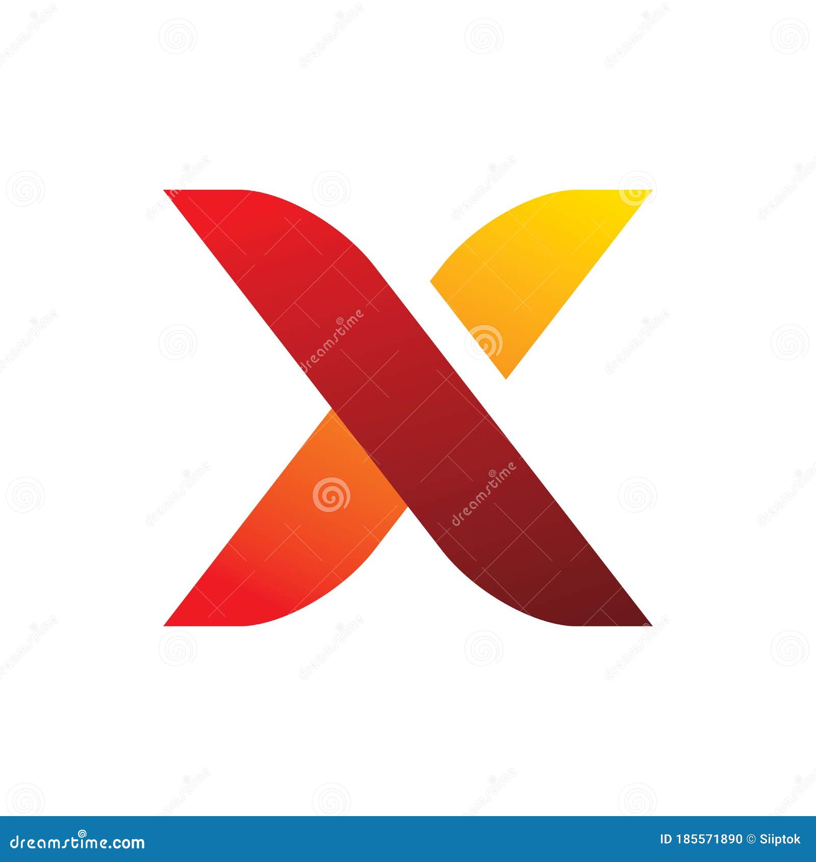 Red Full Color Font Letter X Logo Design Stock Vector - Illustration of ...