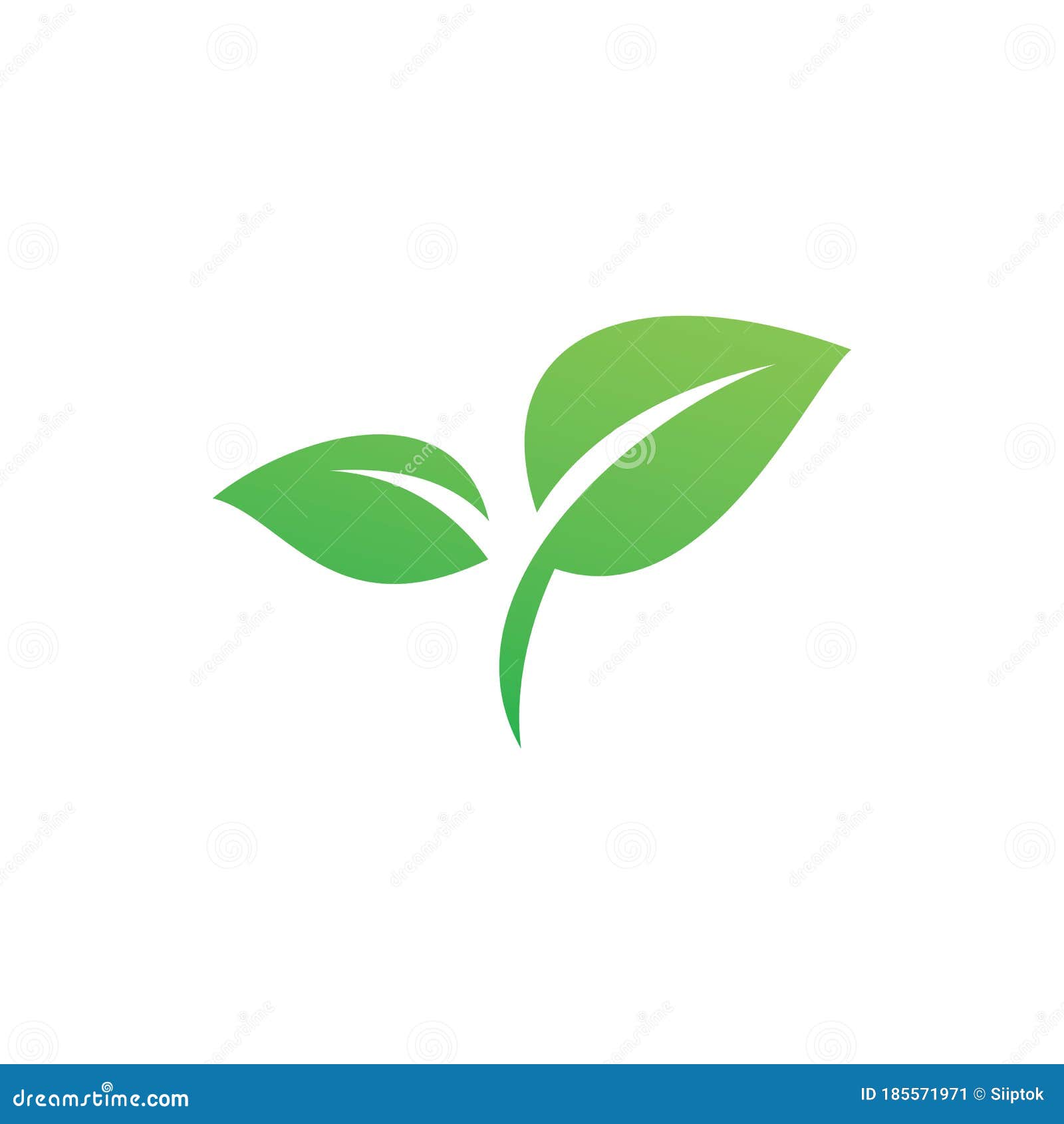 Modern Healthy Green Nature Leaf Plant Stock Vector - Illustration of ...