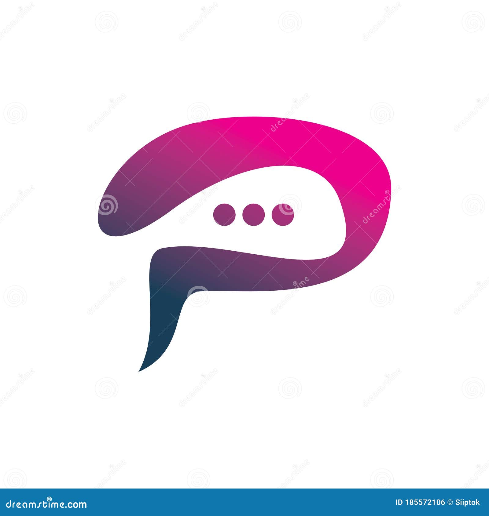 Creative Full Color Letter P Fluid Art Shape Logo Design Stock Vector ...