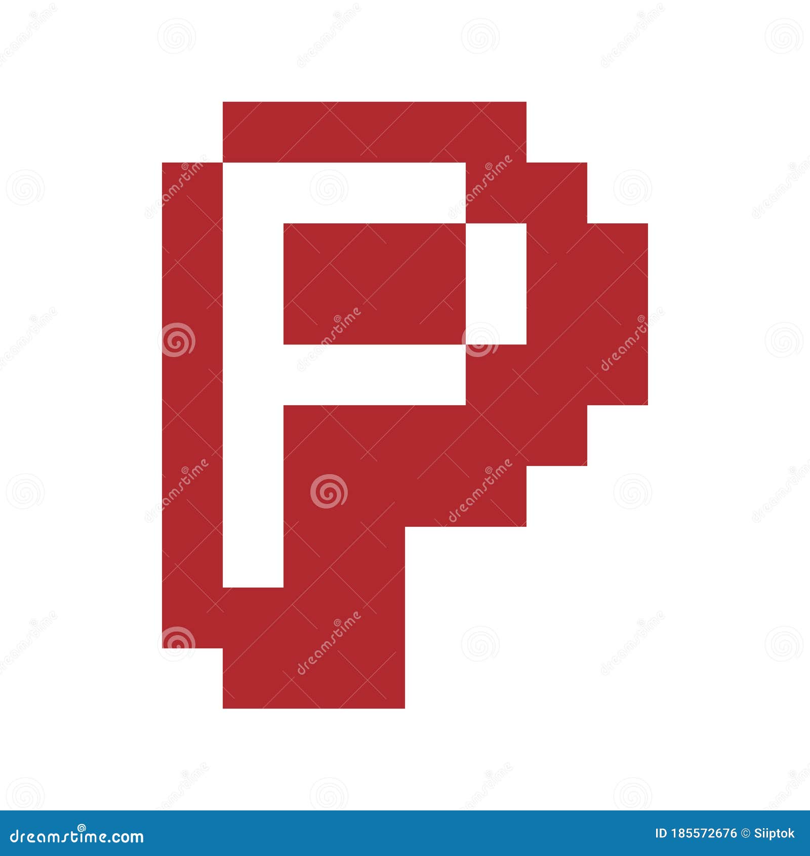 Font Letter P Solid Pixel Logo Design Stock Vector - Illustration of ...