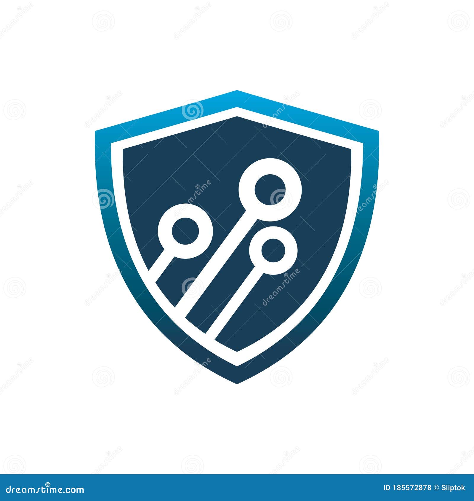 Network Blue Secure Shield Connect Dot Line Logo Design Stock Vector ...