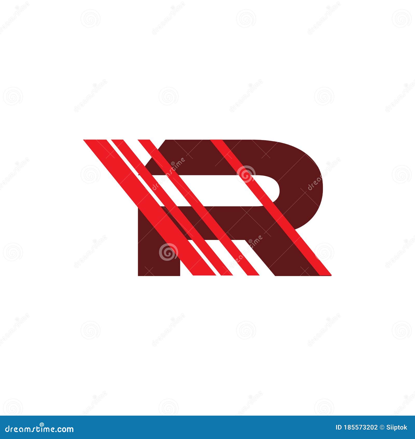 Red Font Letter R Color Line Logo Design Vector Illustration ...