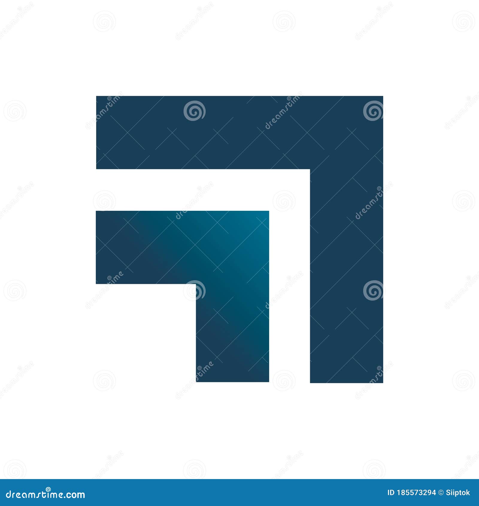 Blue Arrow Square Corner Logo Design Stock Vector - Illustration of ...